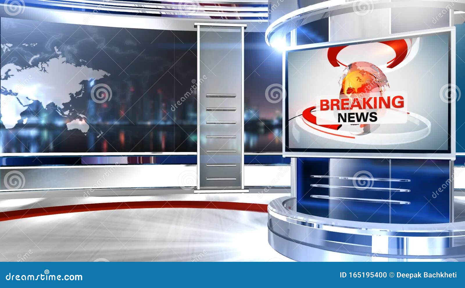 Breaking News Background with Studio Stock Footage - Video of ...