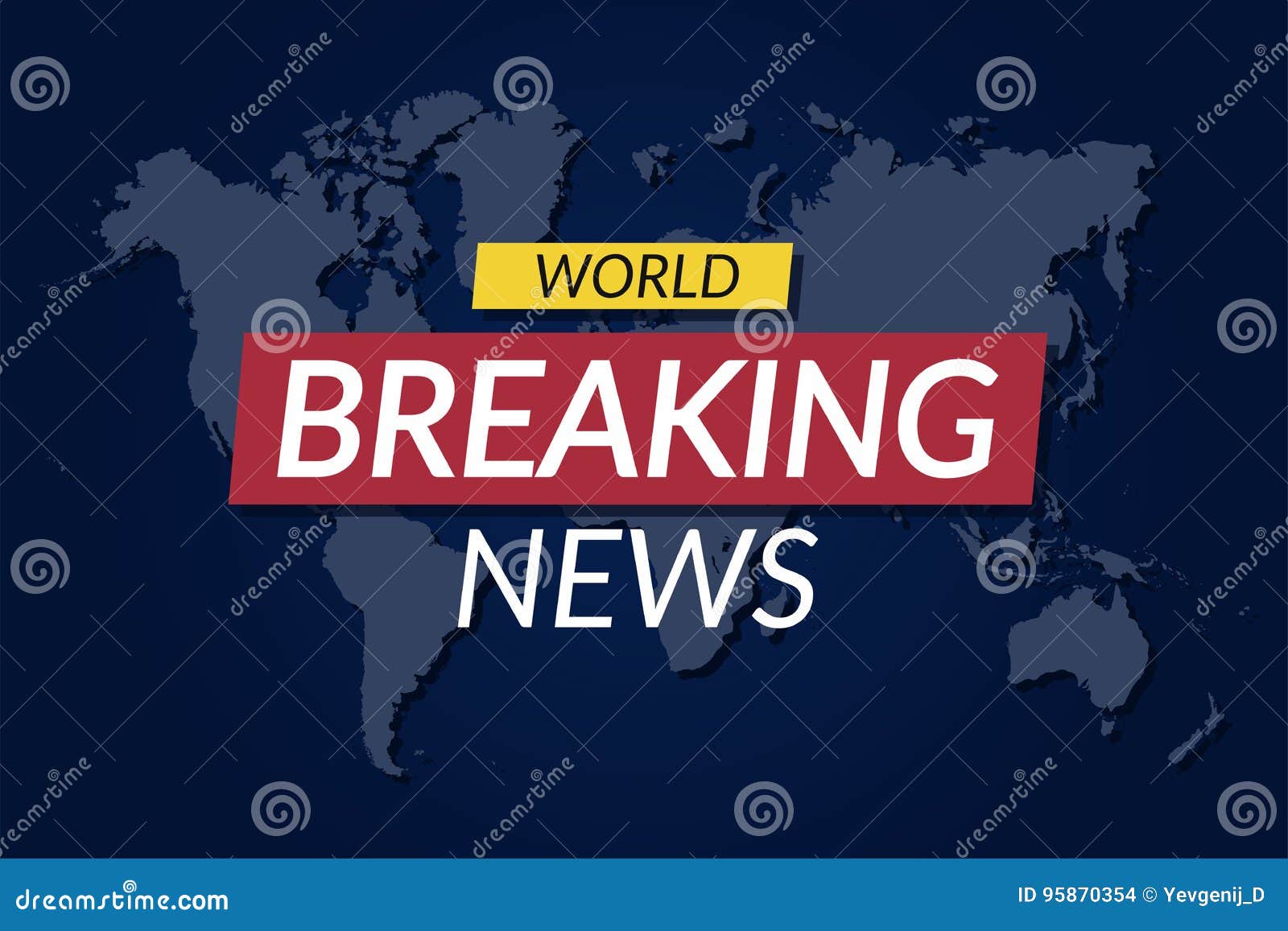 Breaking News Background. World News Banner on World Map Background ... Breaking News Background. World News Banner on World Map Background ...