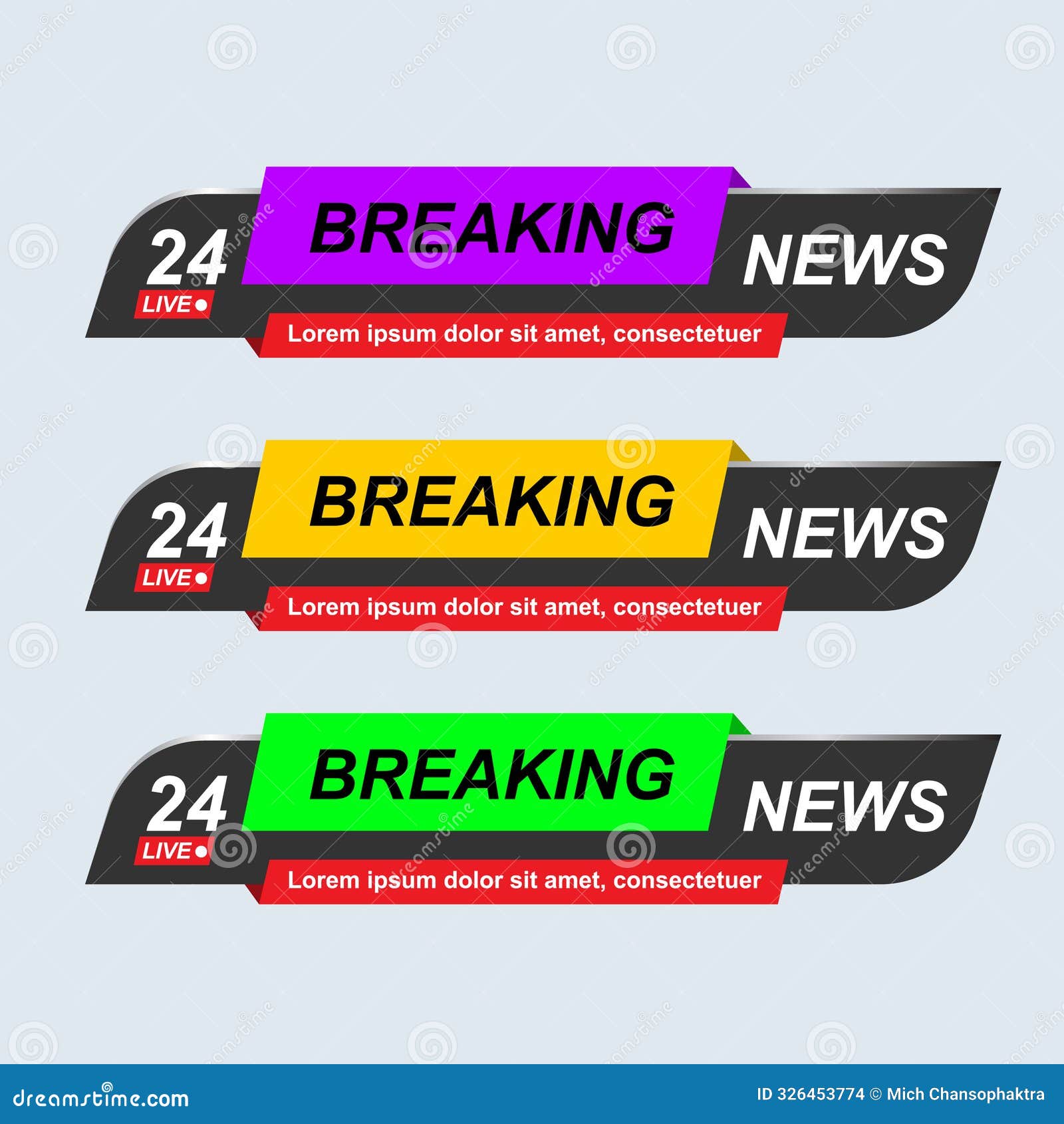 Breaking News Banner Designed-modern Lower Third Template Stock ...