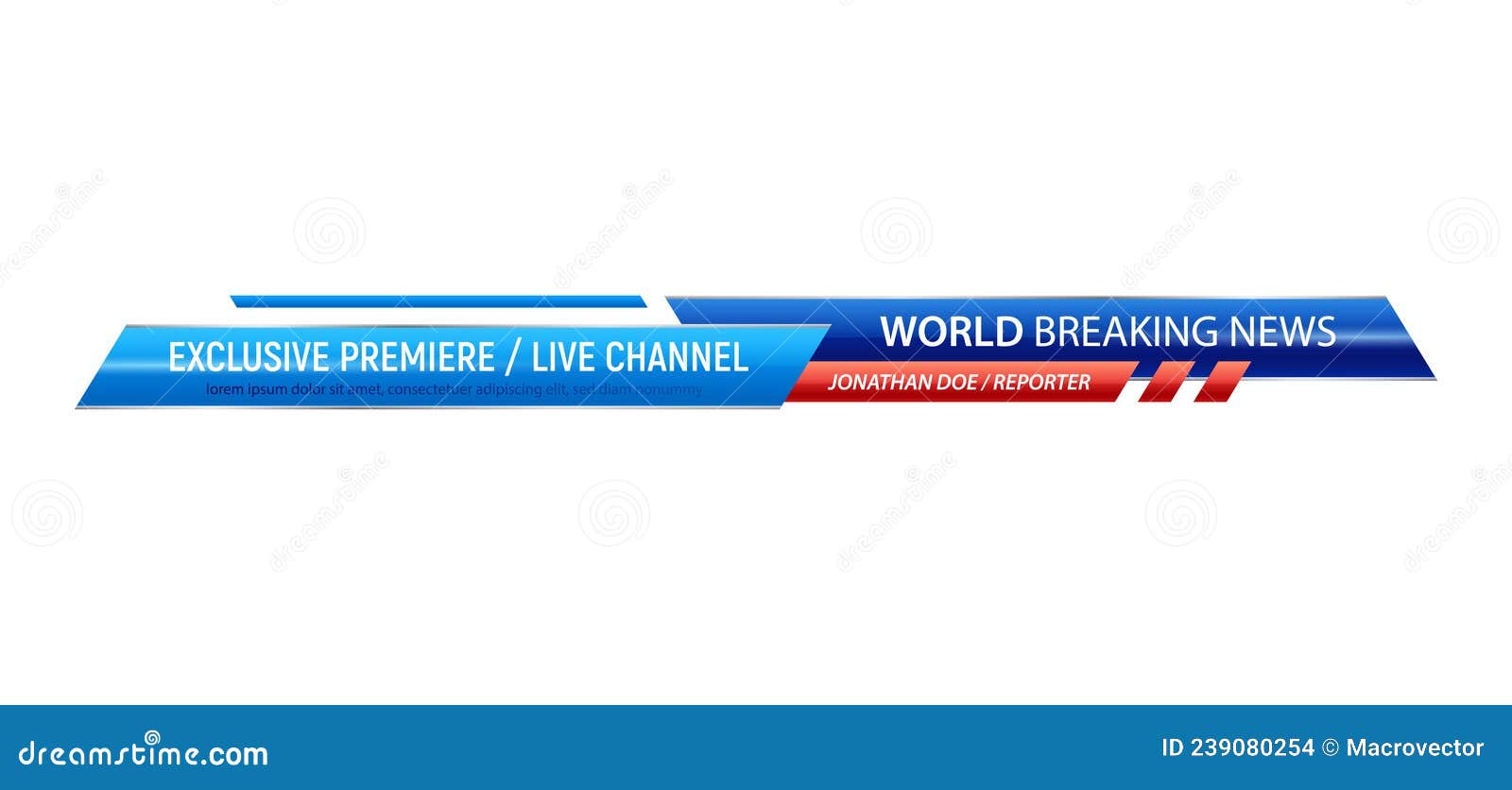 Breaking News Bar stock vector. Illustration of broadcast - 239080254