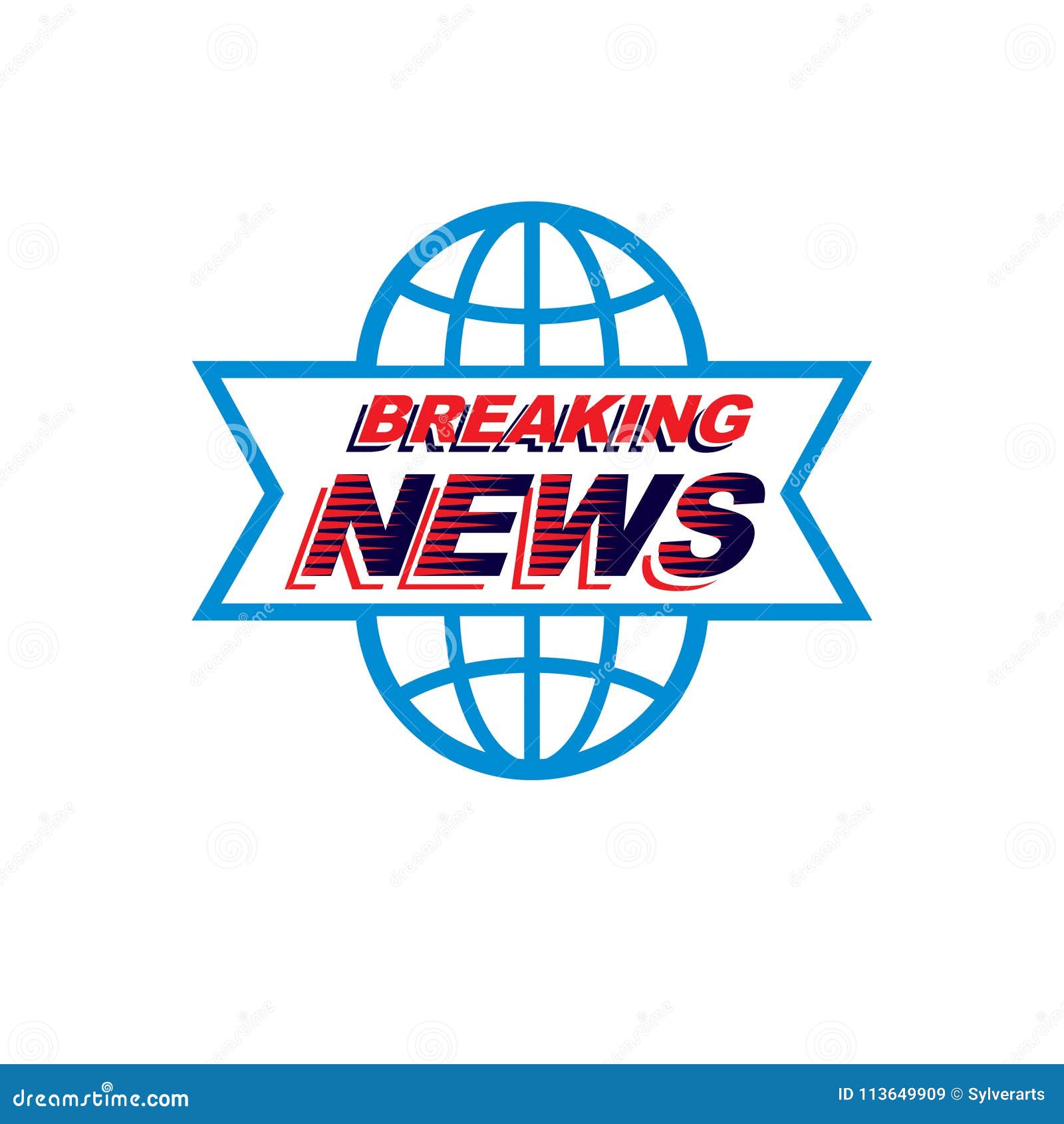 Breaking News Concept, Vector Globe Illustration. Journalism Con Stock ...