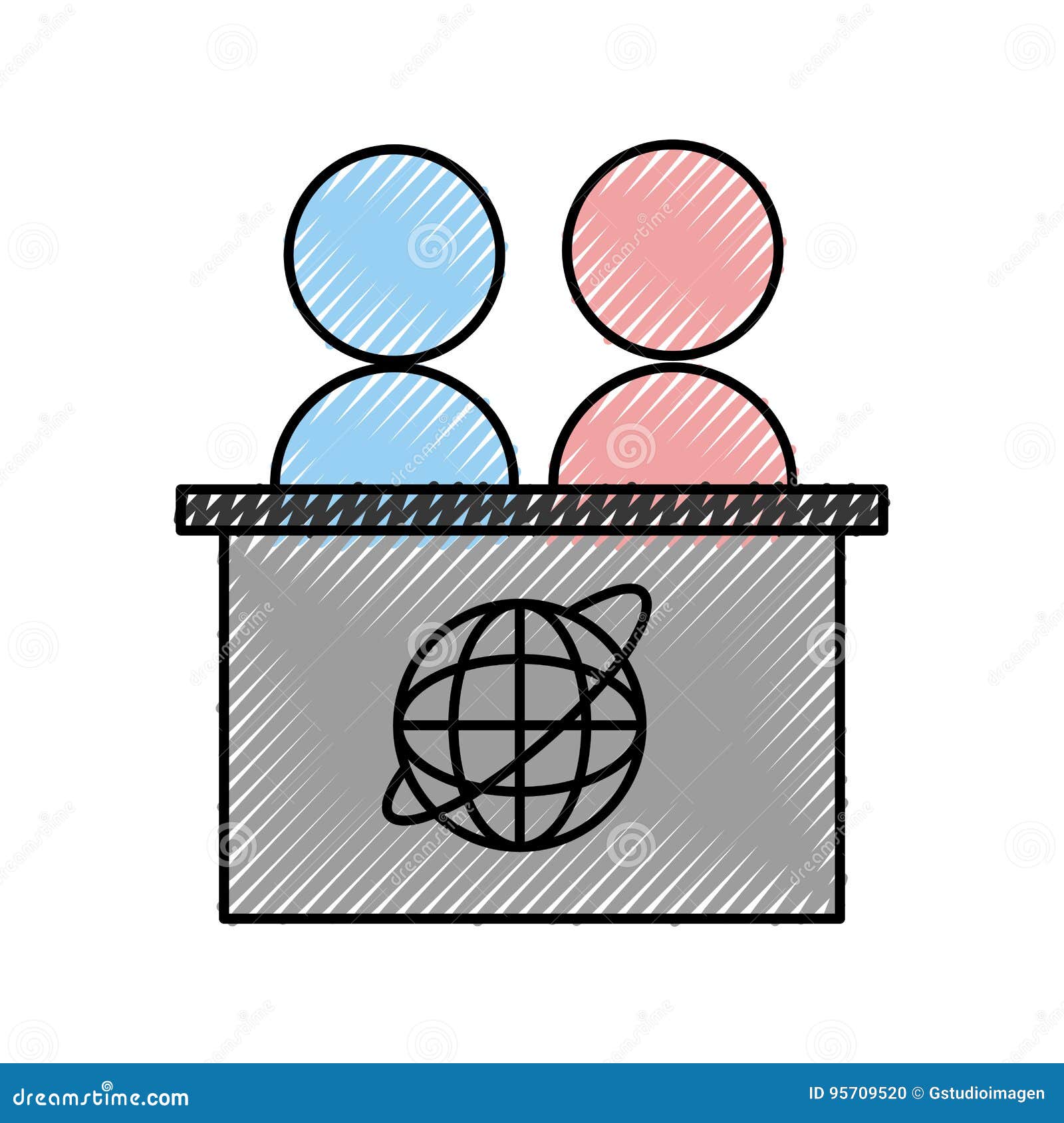 Breaking news desk icon stock vector. Illustration of reporter - 95709520