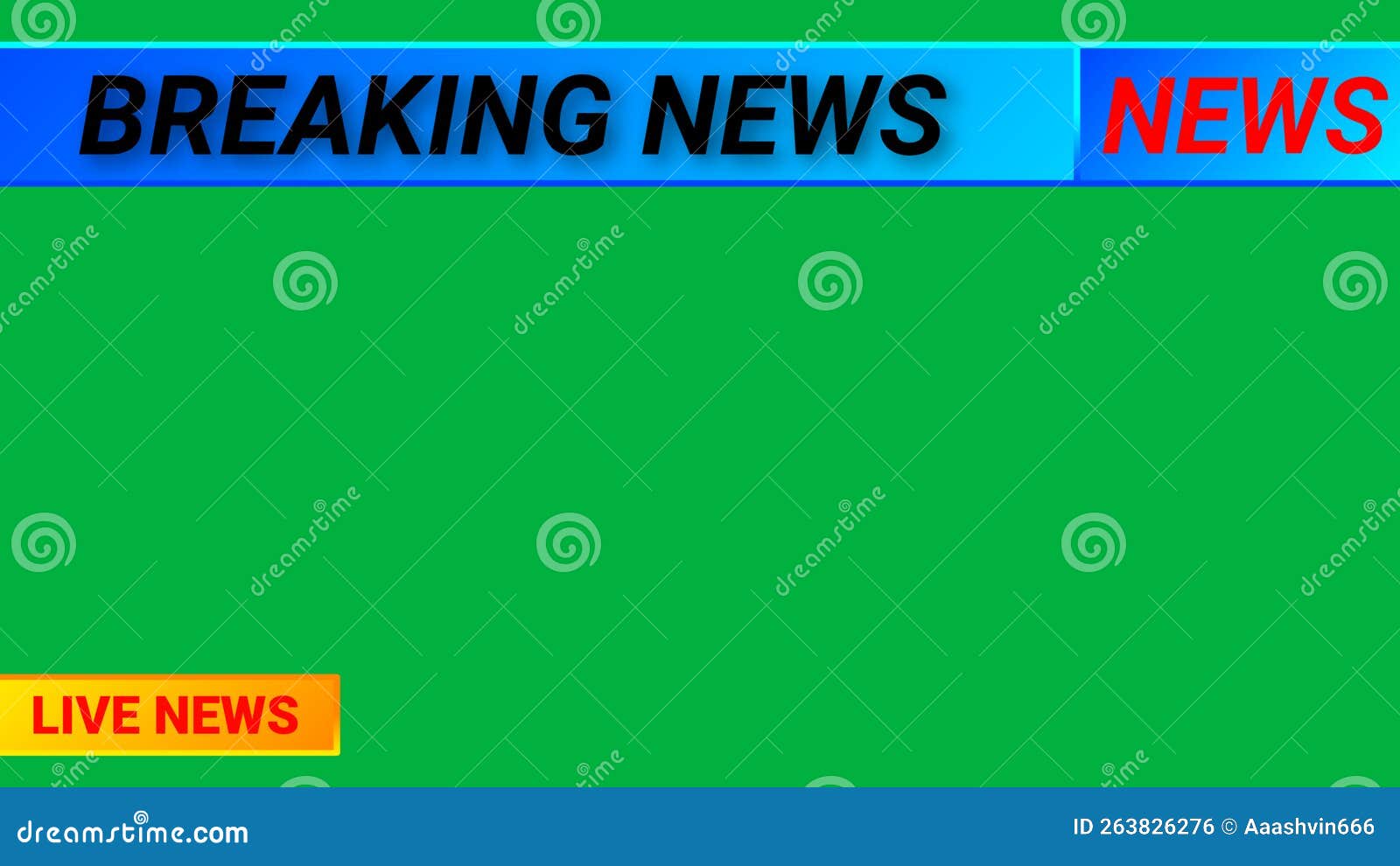 Breaking News and Live News Illustration Image on Green Screen Stock ...