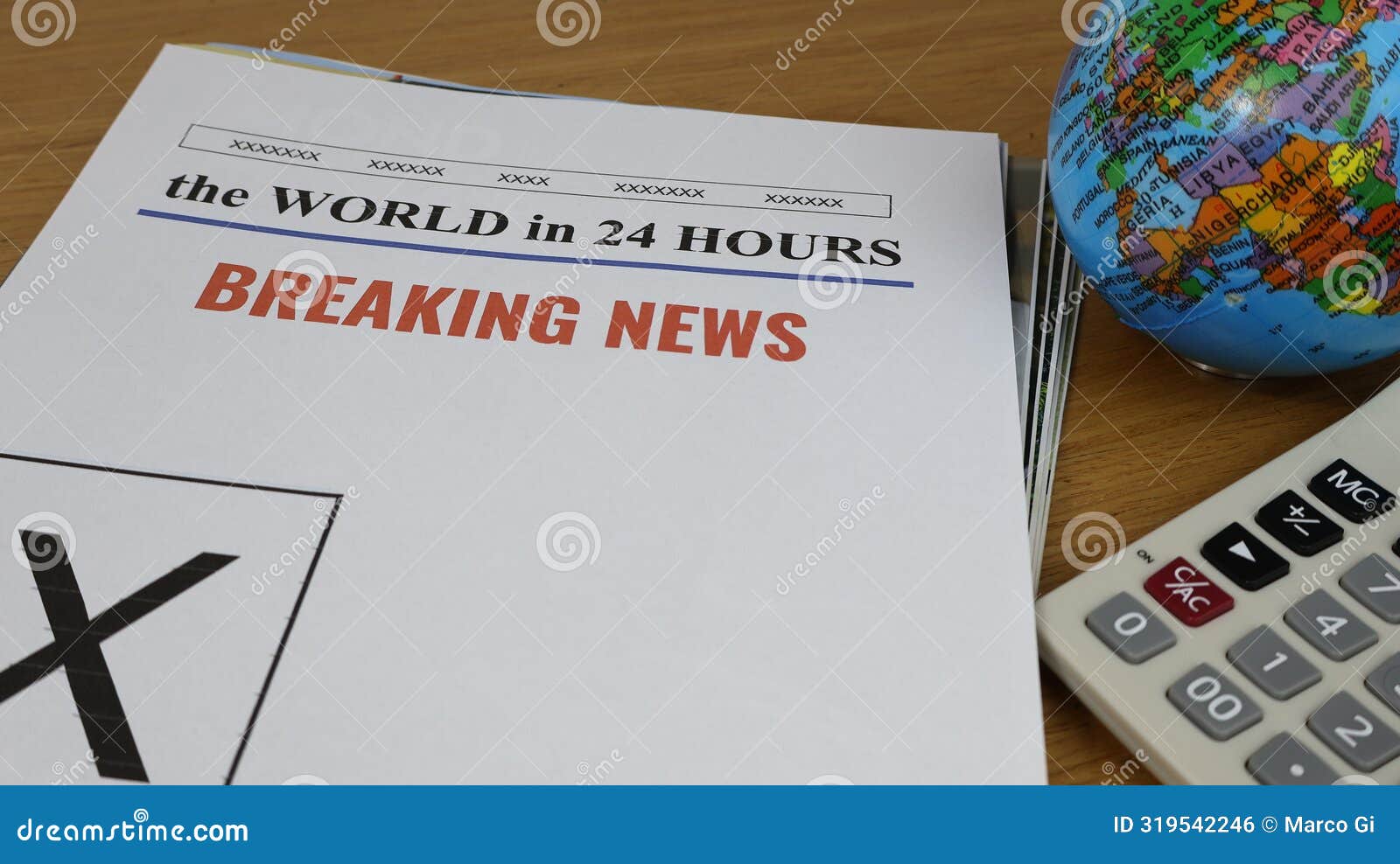 Breaking News Mock Newspaper. Stock Photo - Image of intelligence ...