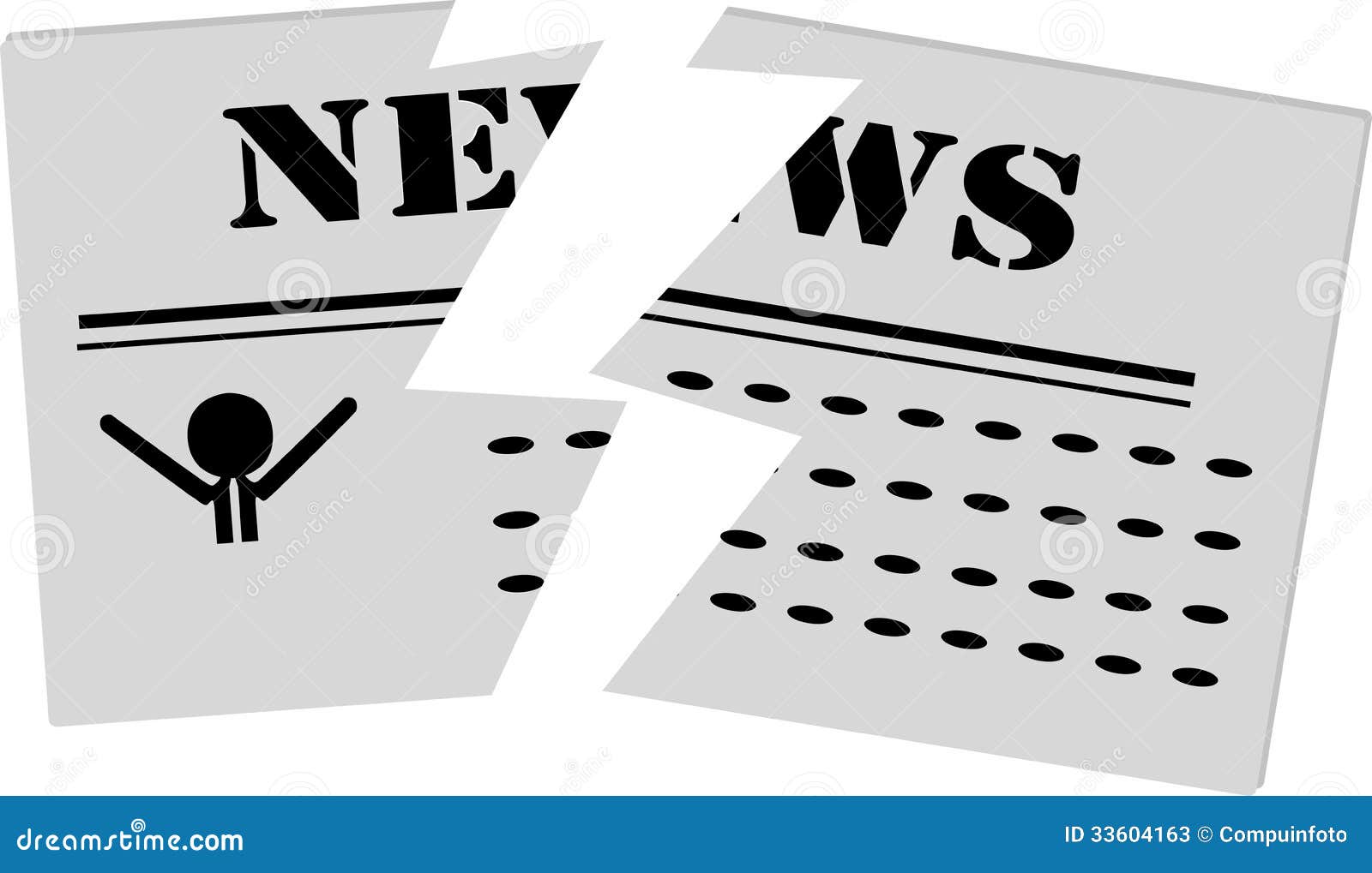 Breaking news stock vector. Illustration of newspapers - 33604163