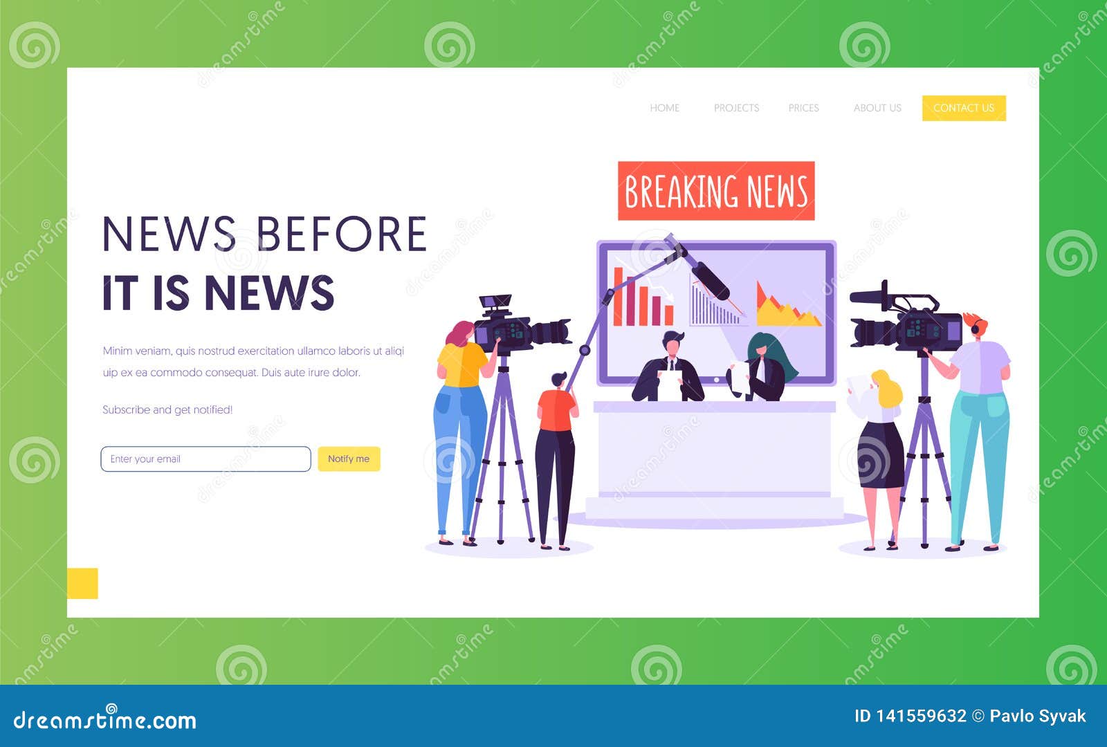 News Program Crew Of Professional Cameramen And Journalists Creating TV ...