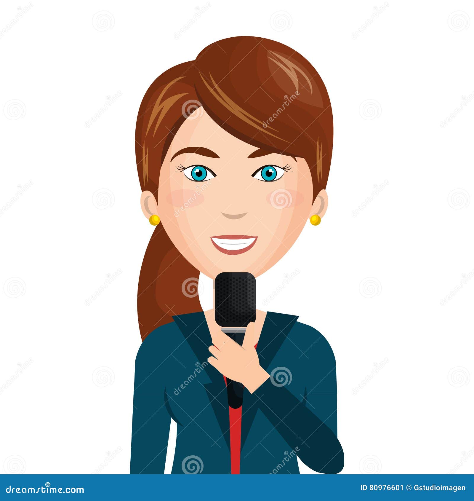 Breaking News Reporter Character Stock Vector - Illustration of icon ...