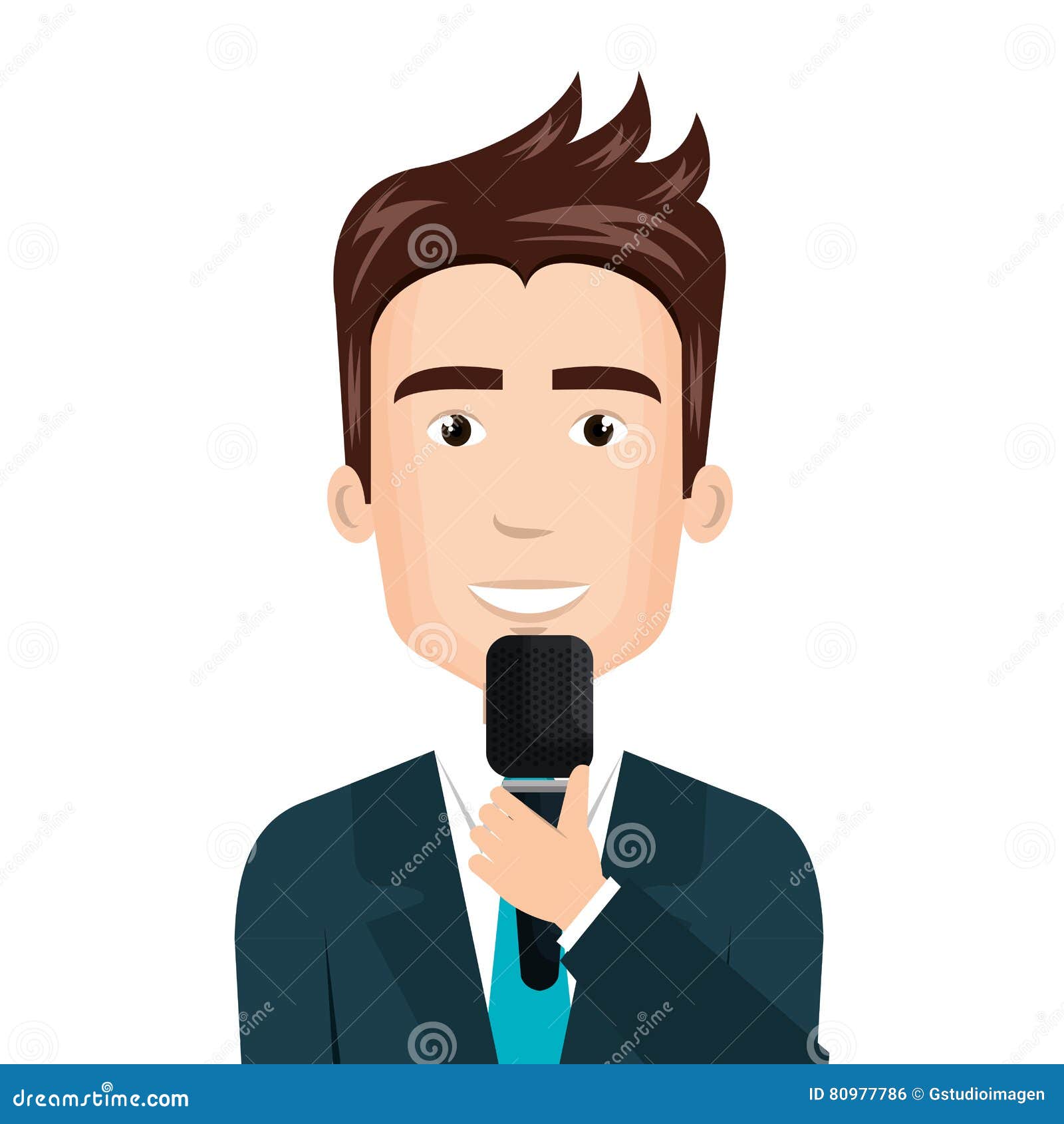 Breaking News Reporter Character Stock Vector - Illustration of digital ...