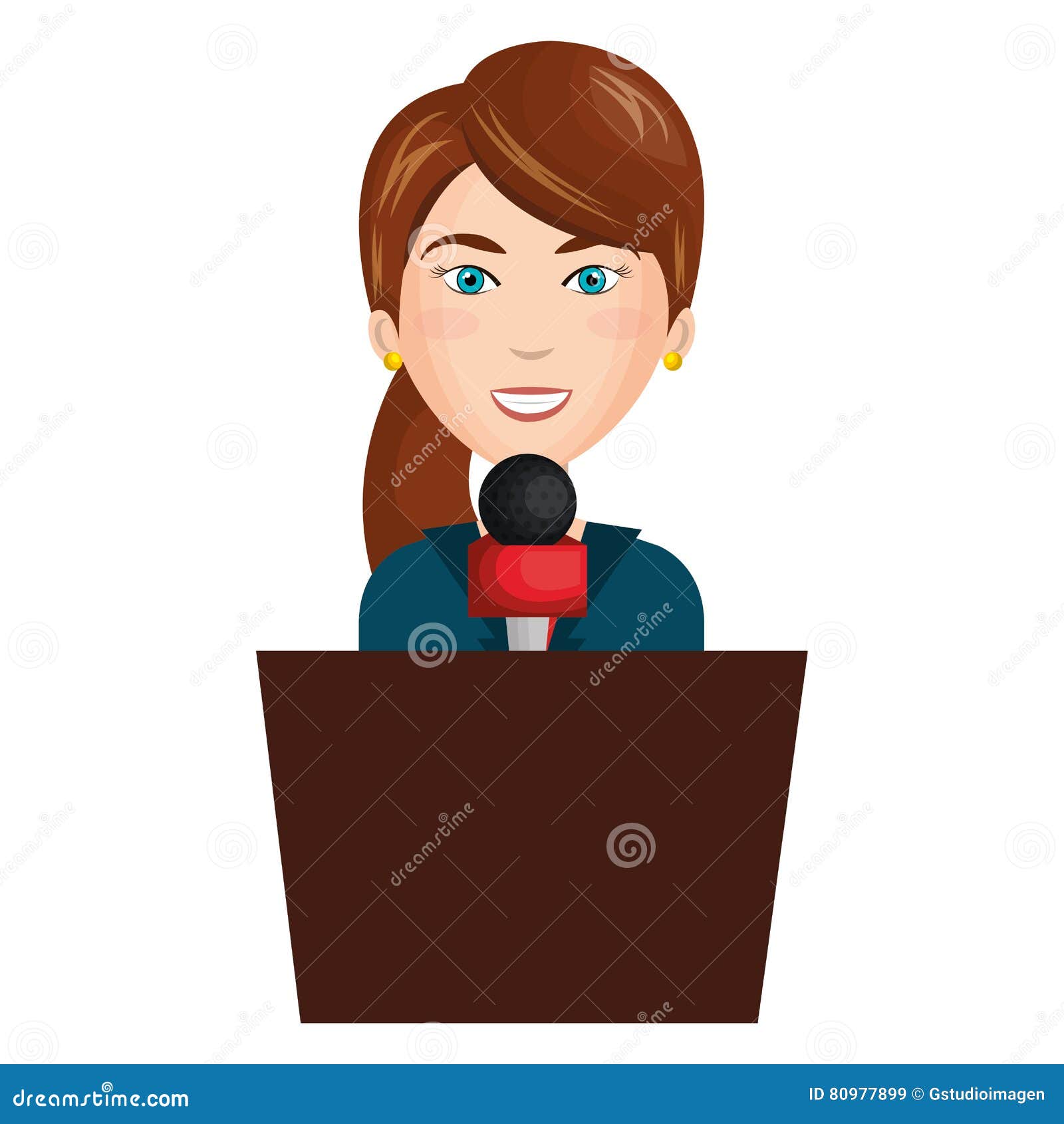 Breaking News Reporter Character Stock Vector - Illustration of news ...