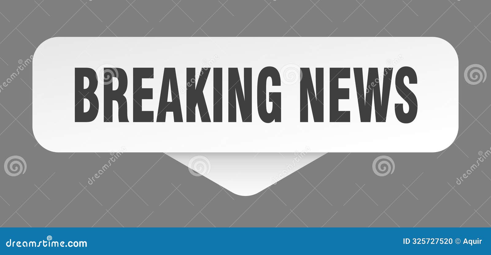 Breaking News Sticker. Breaking News Sign Isolated on Gray Background ...