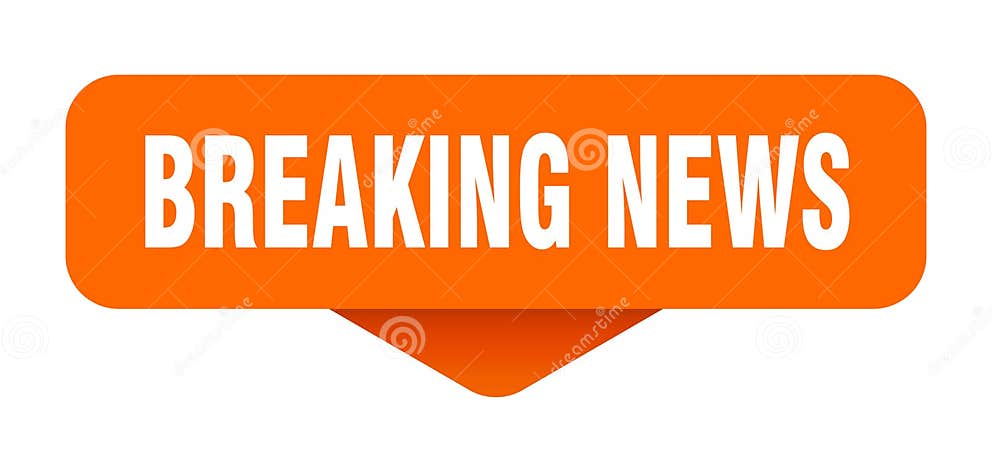 Breaking News Sticker. Breaking News Sign on Transparent Background ...