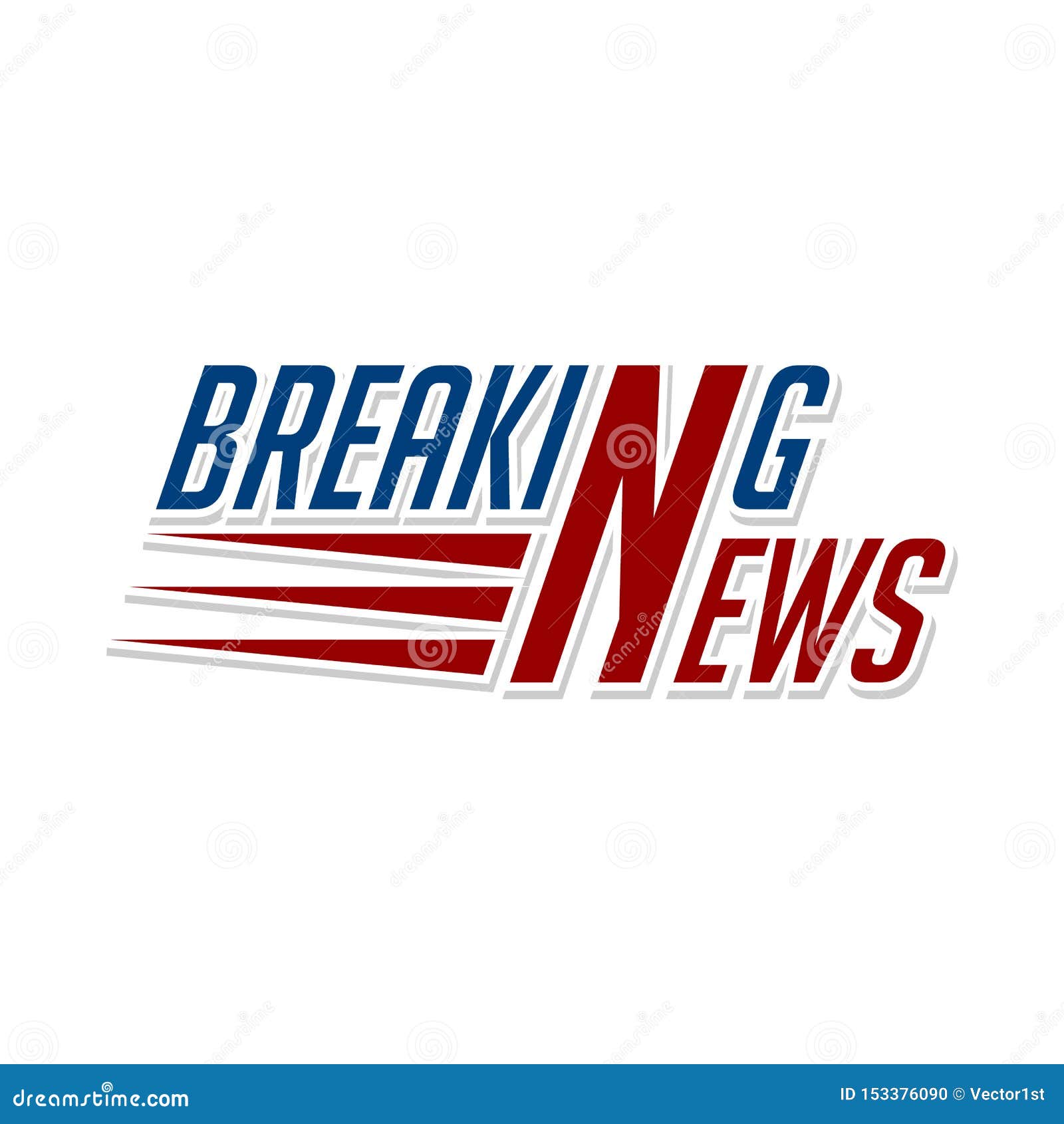 Breaking News Television Program Sign Label Stock Vector - Illustration ...