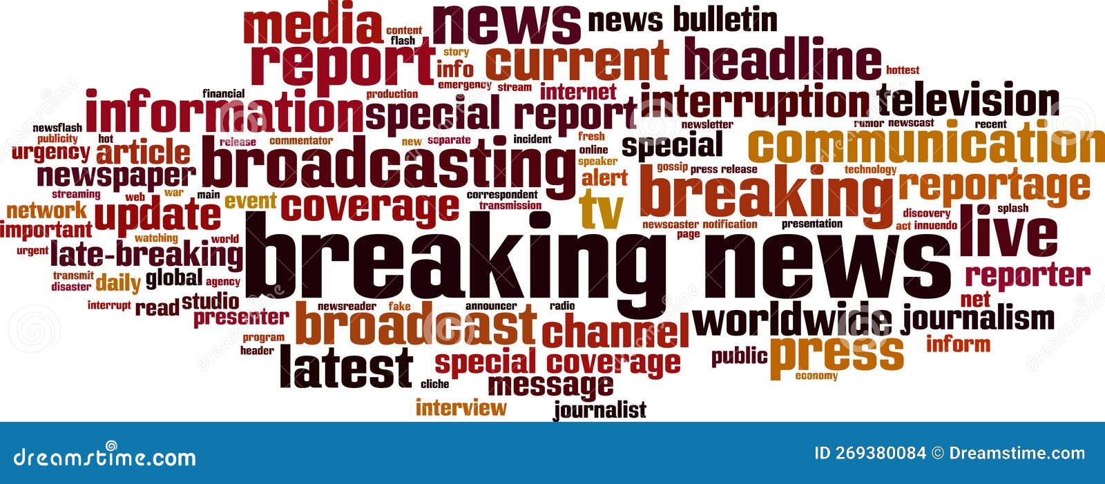 Breaking news word cloud stock vector. Illustration of breaking - 269380084