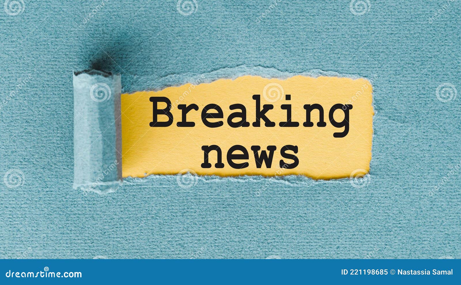 Breaking News - Words Written Under Torn Paper Stock Image - Image of ...