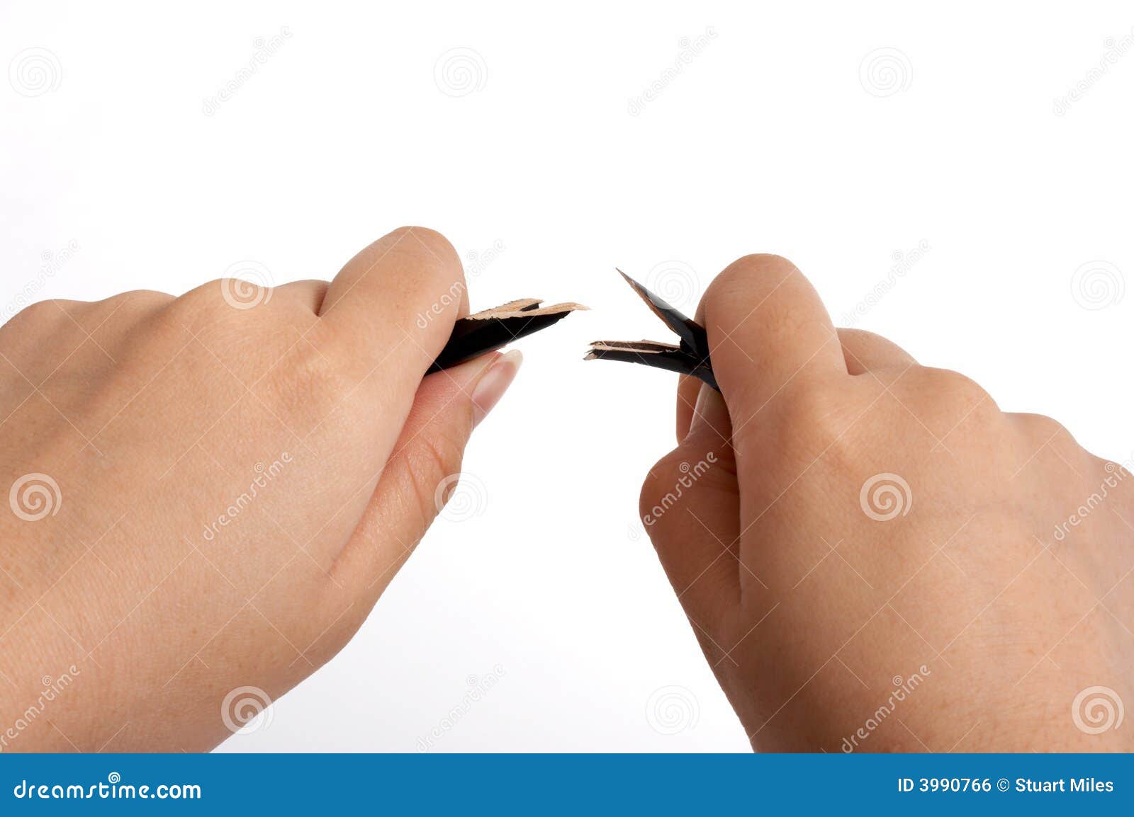 Breaking A Pencil Royalty Free Stock Image - Image: 3990766