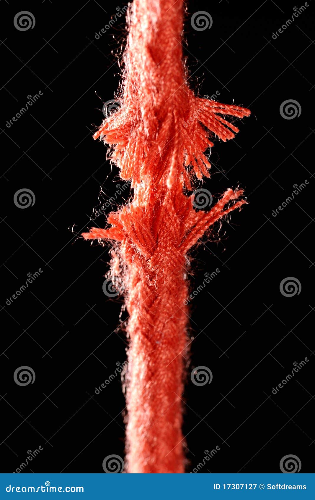Breaking red rope stock image. Image of lose, fragile - 17307127