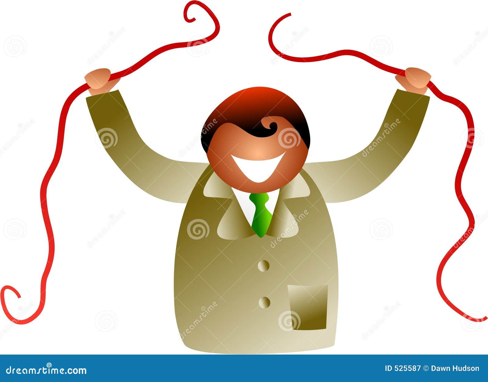 Breaking red tape stock illustration. Illustration of breaking - 525587