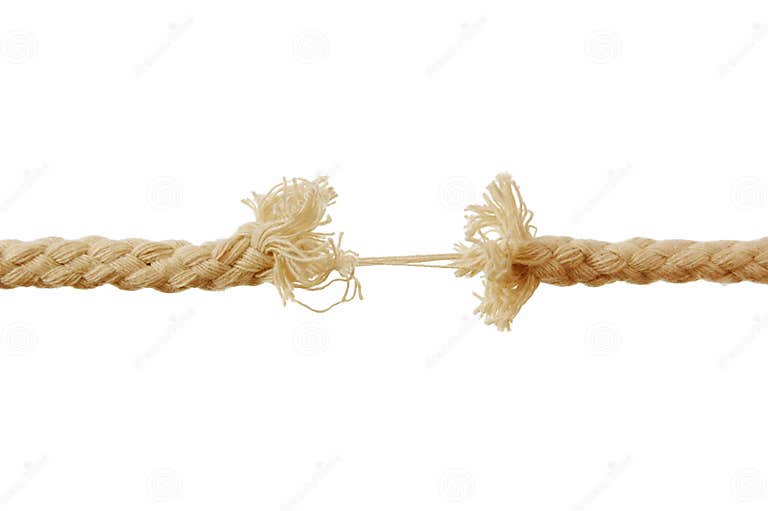 Breaking rope stock photo. Image of separation, risk - 13589966