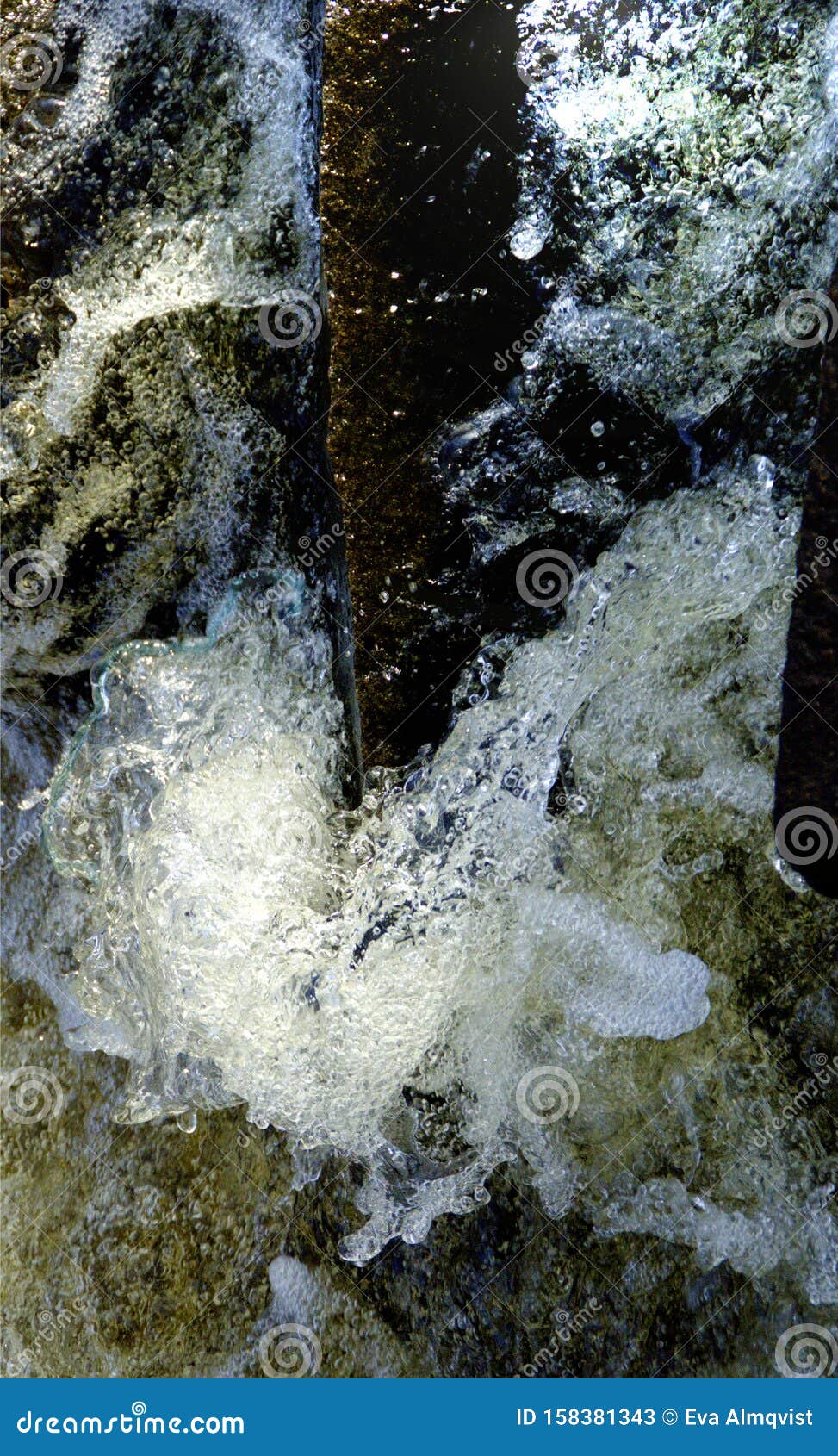 Breaking through, Sharp Stone in Water Stock Image - Image of ...