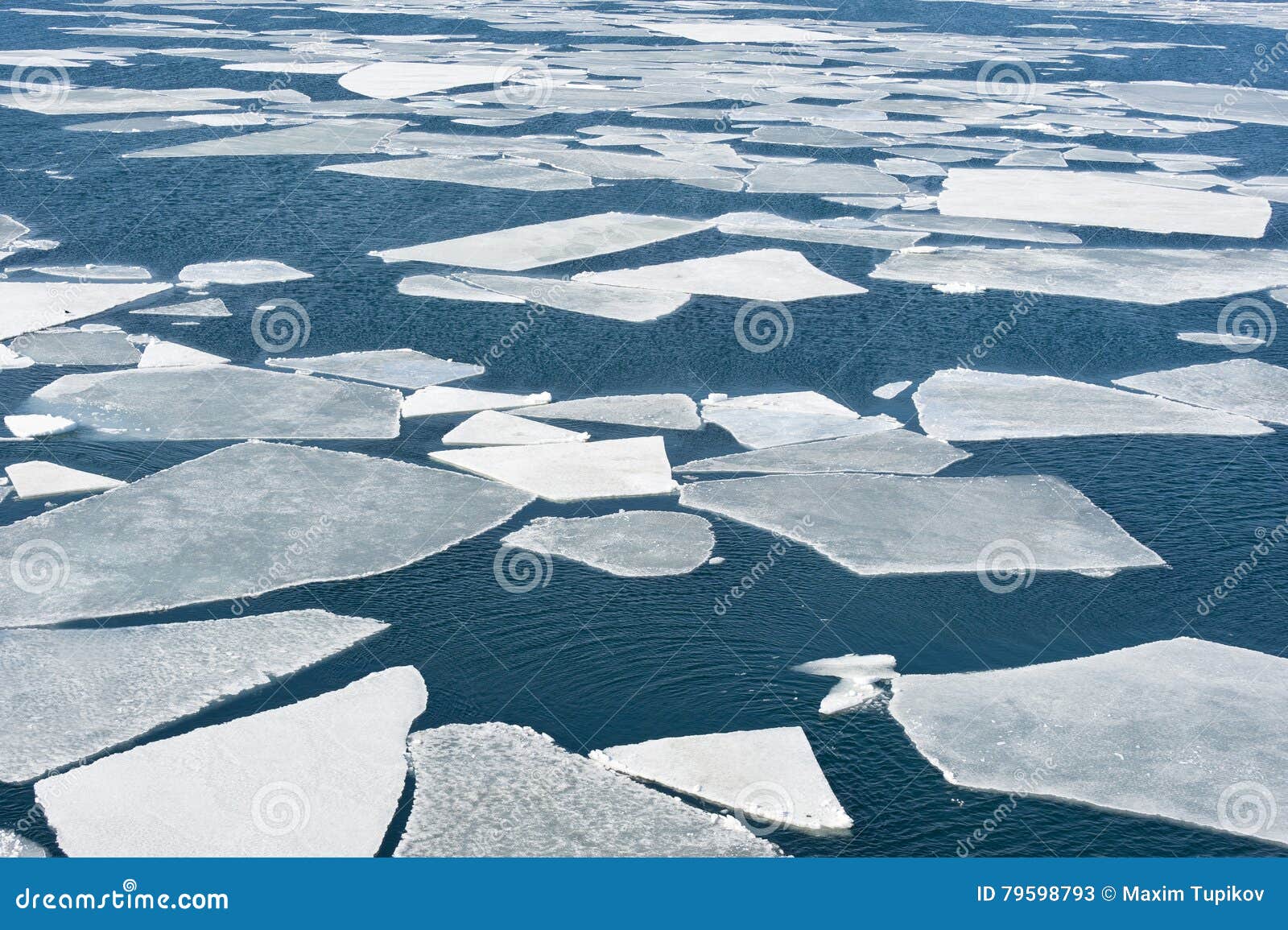 Breaking Spring Ice Floe at the Sea Stock Image - Image of blue ...