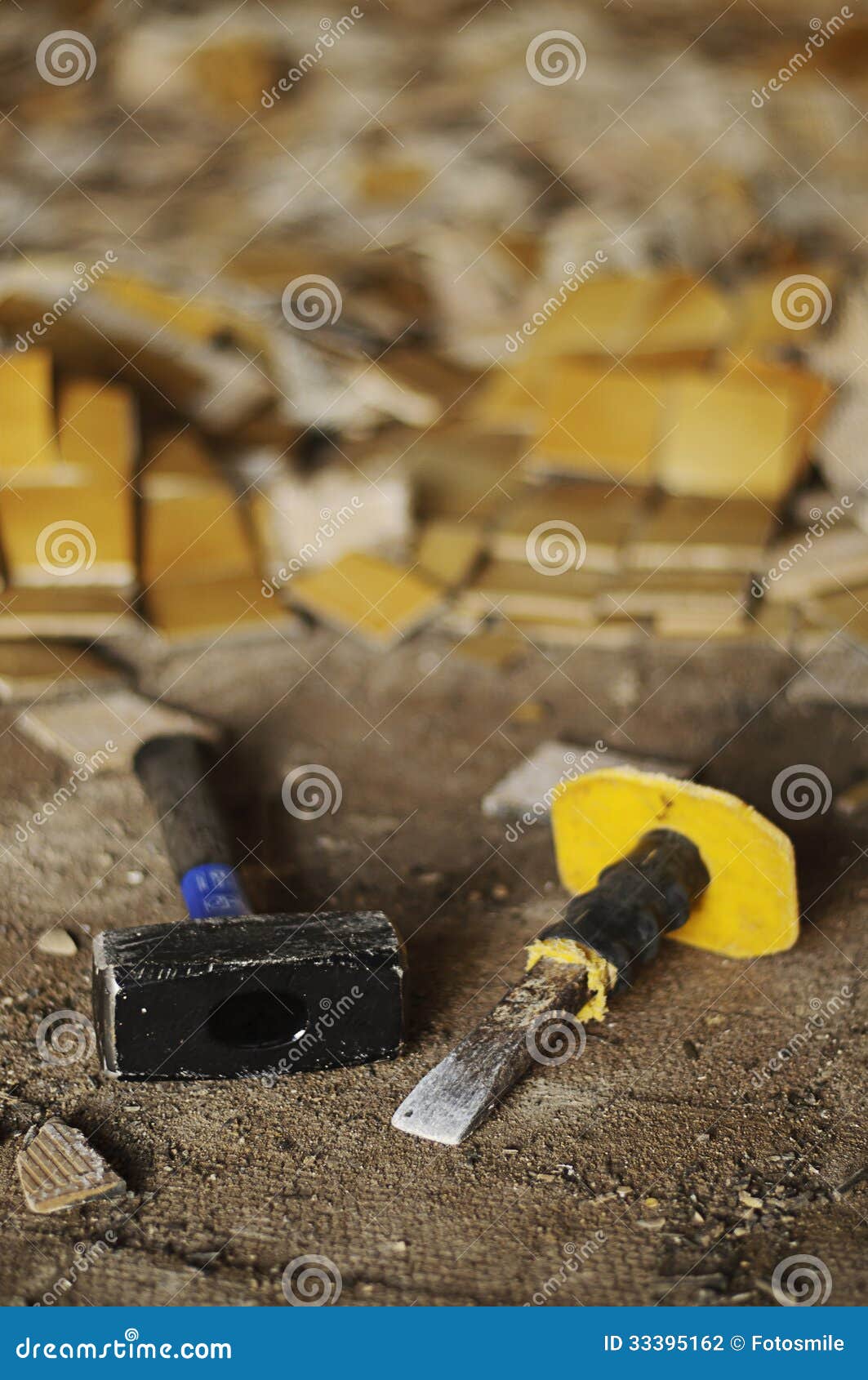 Breaking tiles stock photo. Image of school, remove, horizontal - 33395162