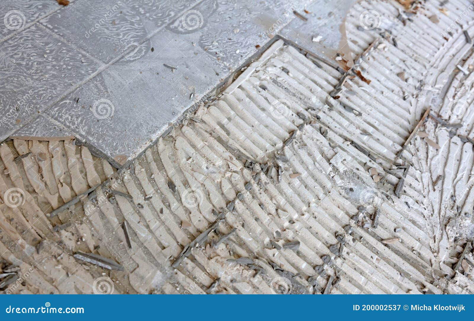 Breaking up floor tiles stock image. Image of mess, flooring - 200002537