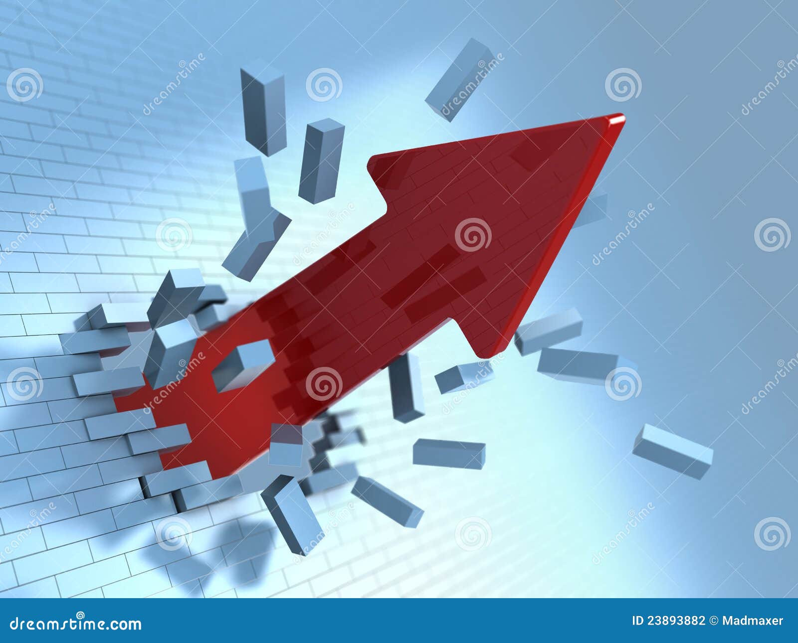 Breaking wall stock illustration. Illustration of construction - 23893882