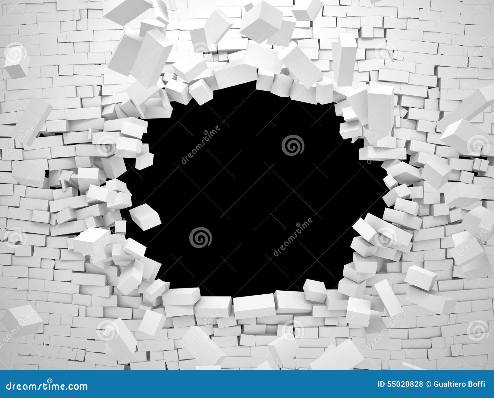 Breaking wall stock illustration. Illustration of breaking - 55020828