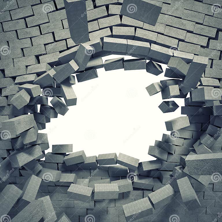 Breaking wall stock illustration. Illustration of weak - 57022363