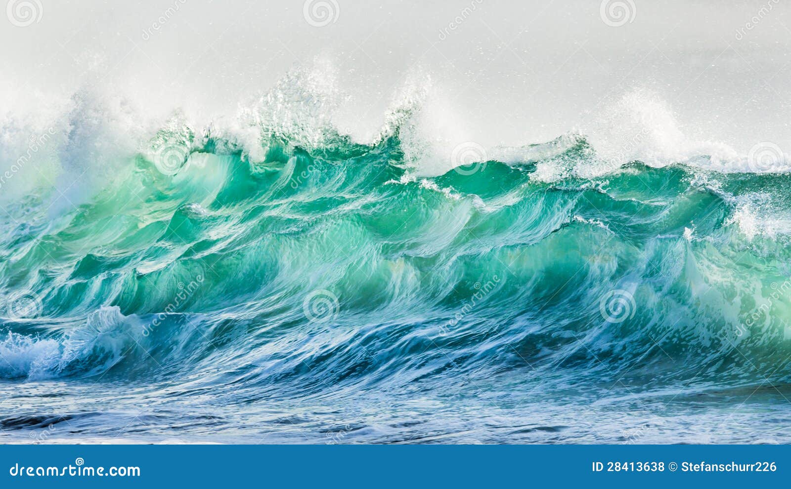 Breaking wave stock photo. Image of green, wave, spray - 28413638