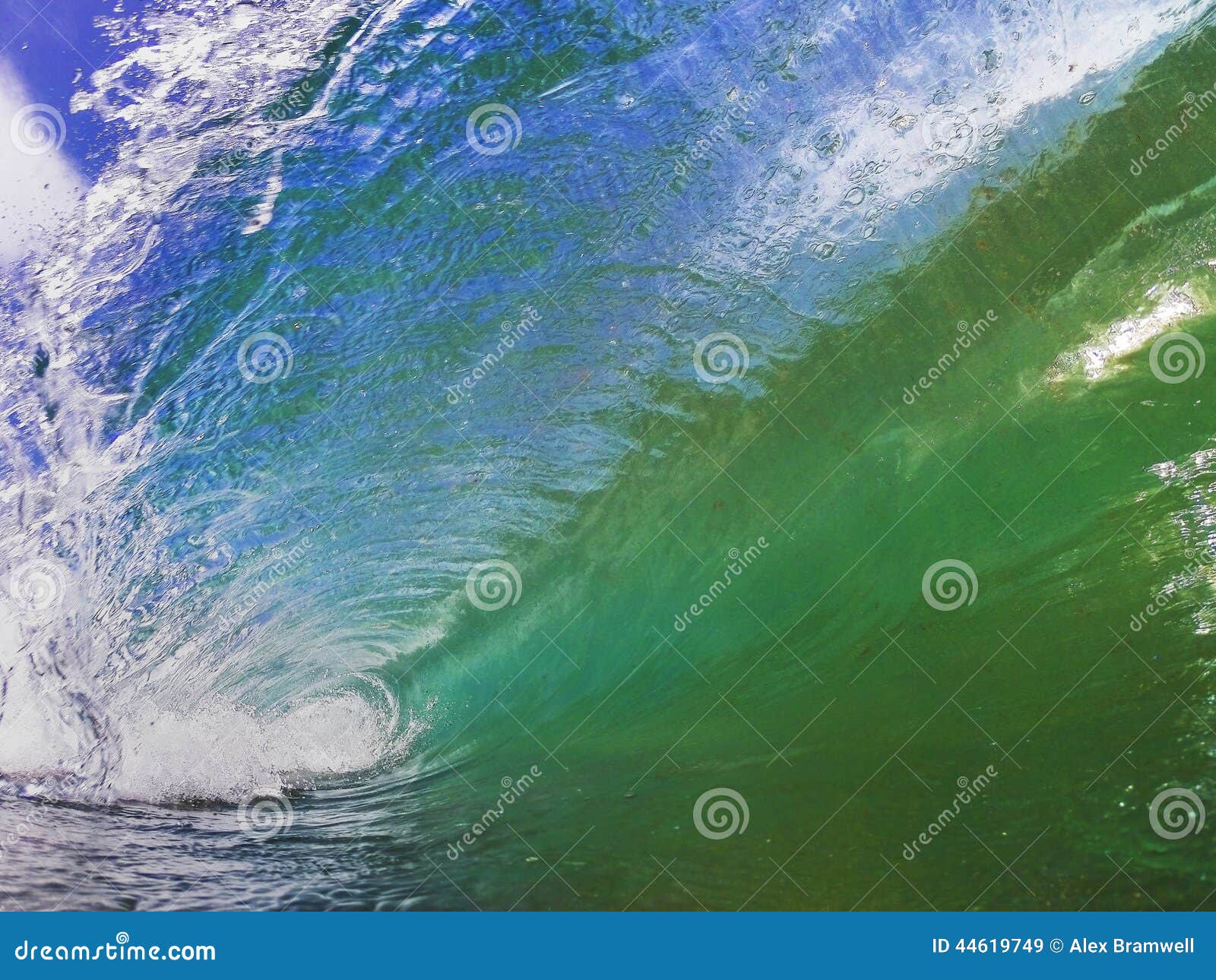 Breaking Wave stock image. Image of ocean, inside, blue - 44619749
