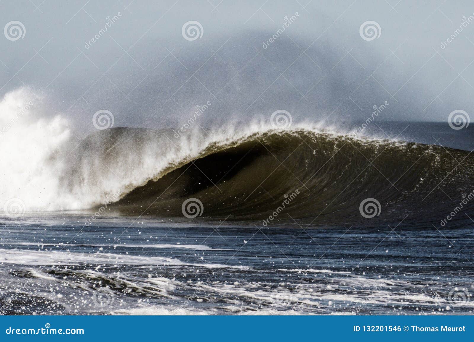 Breaking Wave Forming Barrel Stock Photo - Image of inside, nature ...