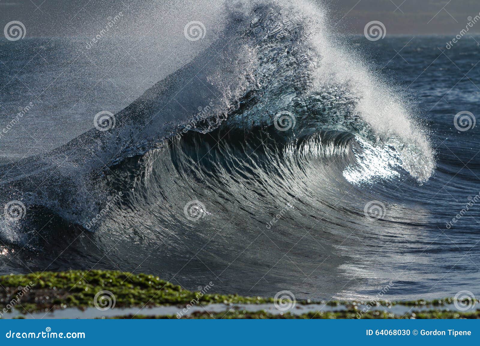 Breaking Wave Rises Up in Backwash Stock Photo - Image of breaking ...