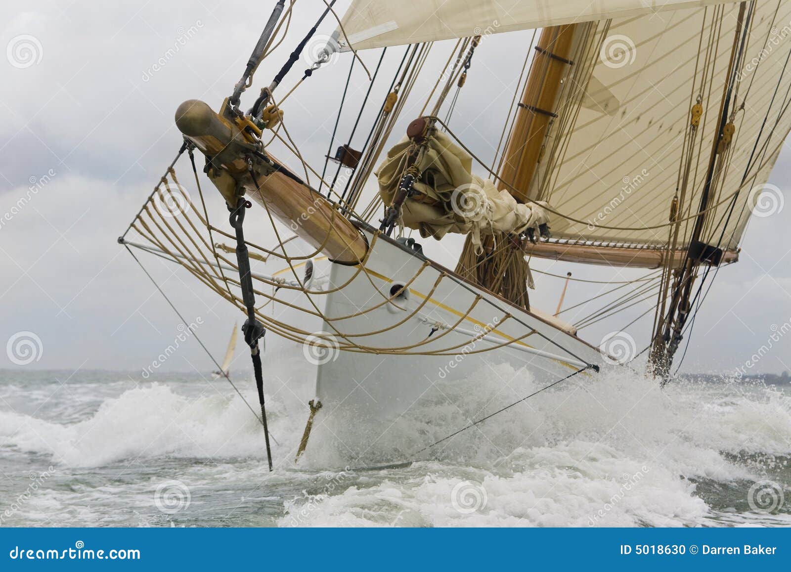 Breaking the Waves stock photo. Image of sailboat, rigging - 5018630