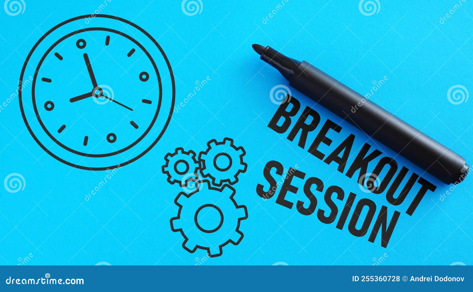 Breakout Session is Shown Using the Text Stock Photo - Image of work ...