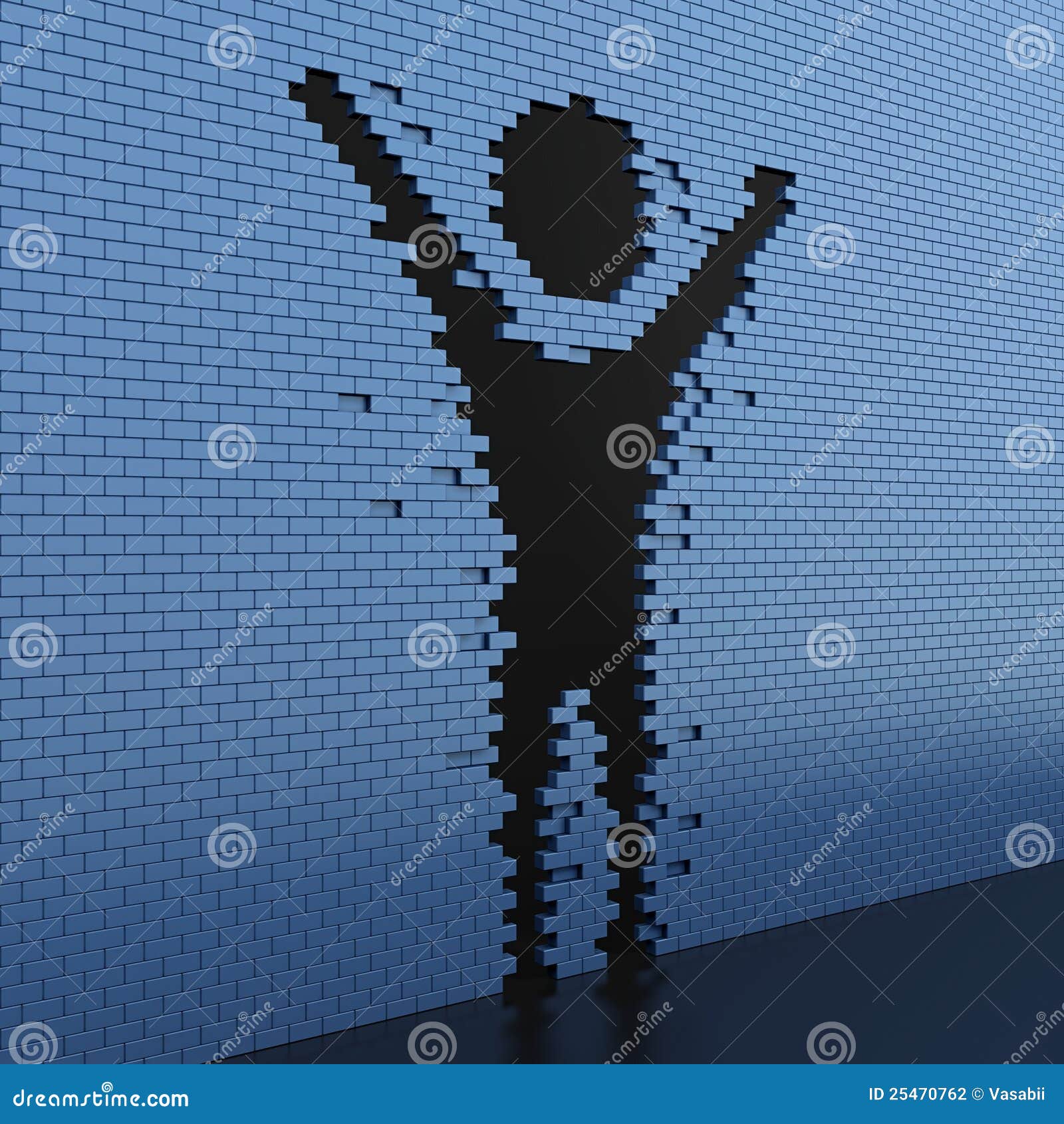 Breakthrough stock illustration. Illustration of exploding - 25470762