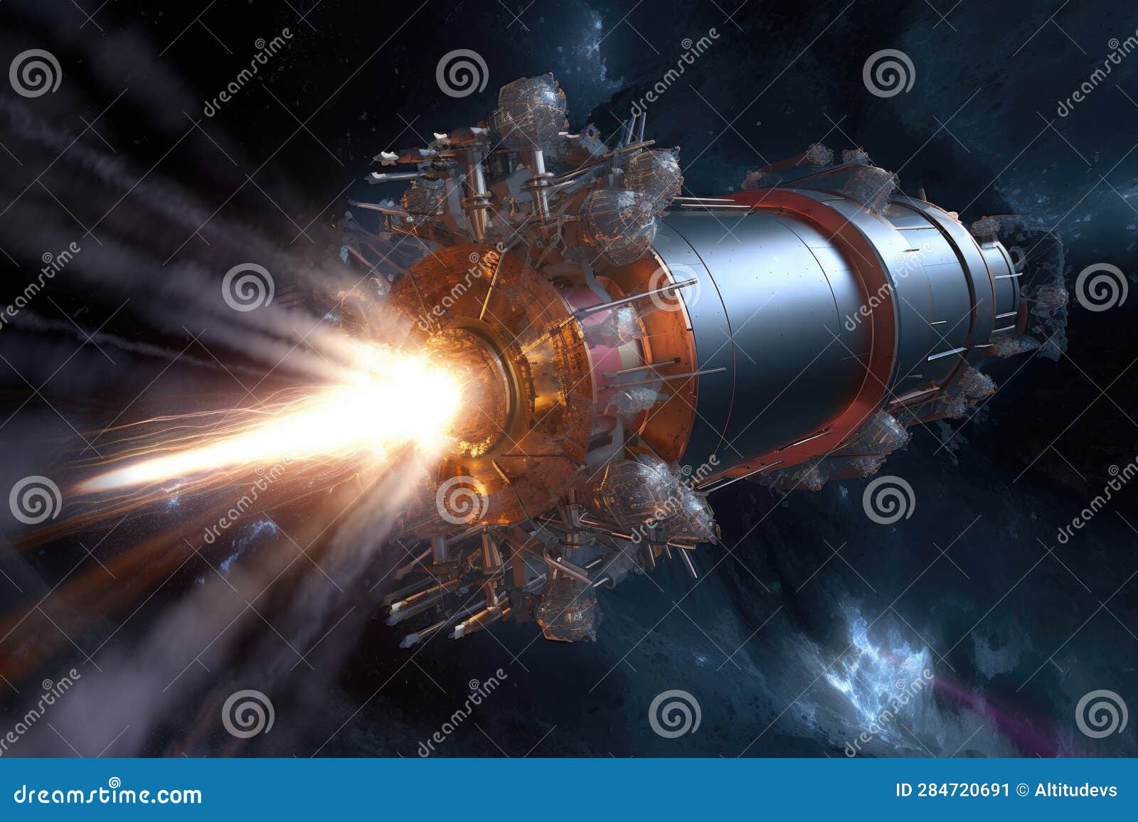 Breakthrough Antimatter Propulsion System Stock Illustration ...