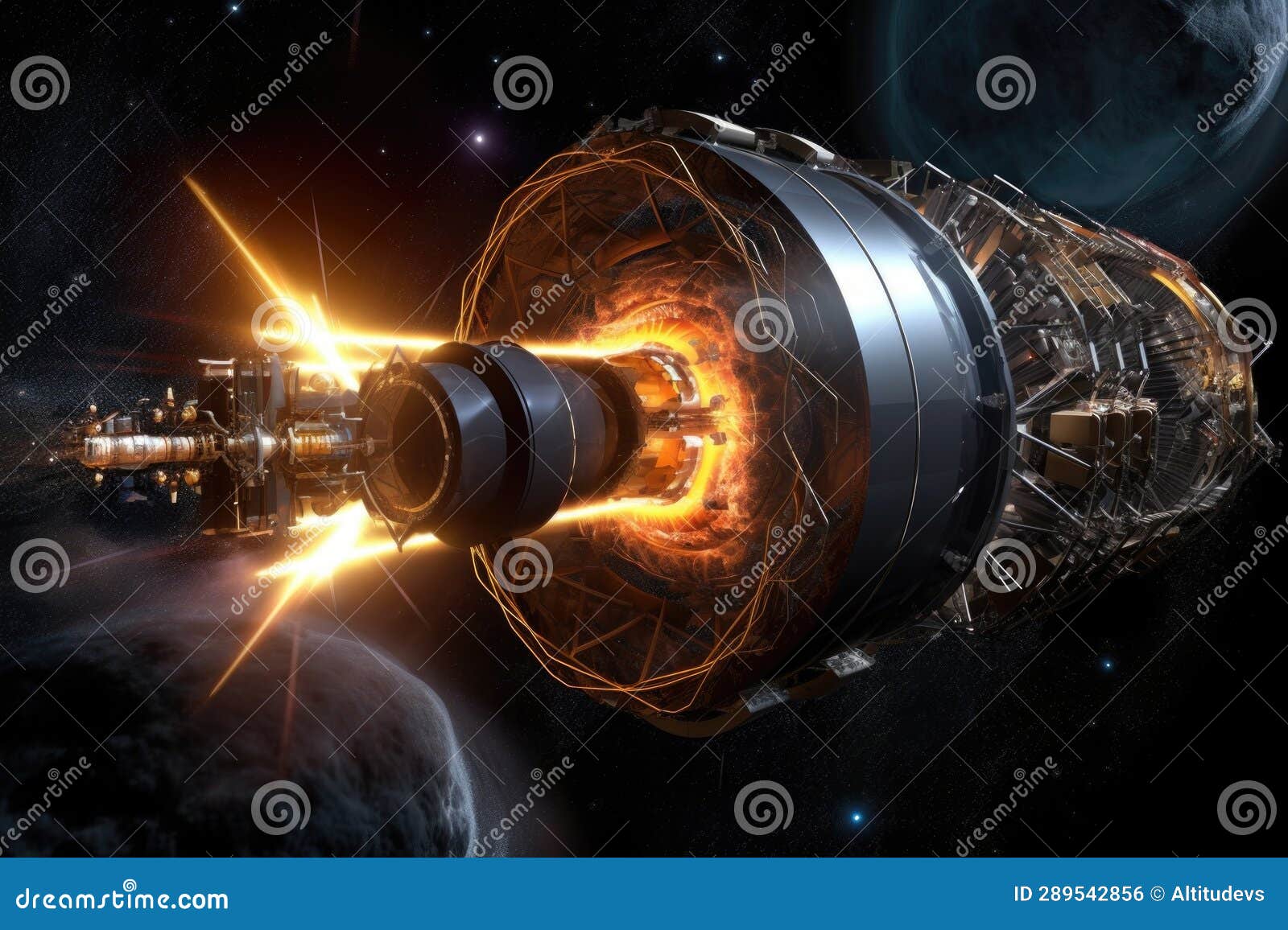 Breakthrough Antimatter Propulsion System Stock Photo - Image of ...