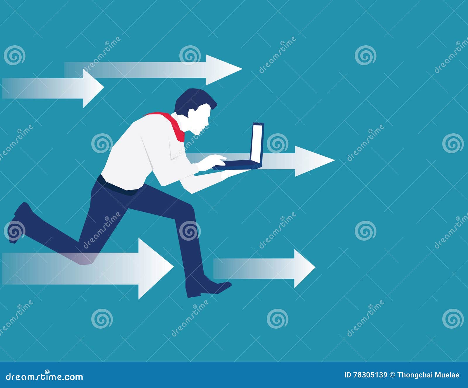 Breakthrough. Business Concept Illustration. Vector Flat Stock Vector ...