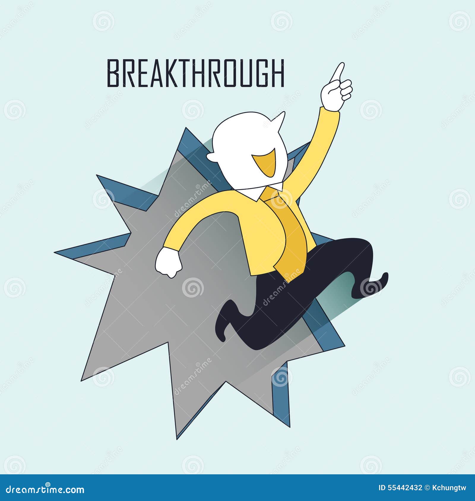 Breakthrough concept stock vector. Illustration of line - 55442432