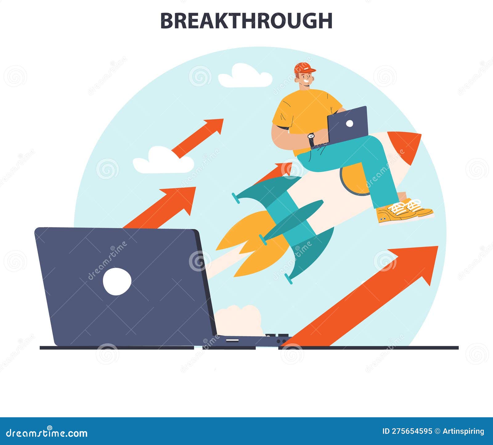 Breakthrough Concept. Courage and Motivation To Break the Obstacle ...