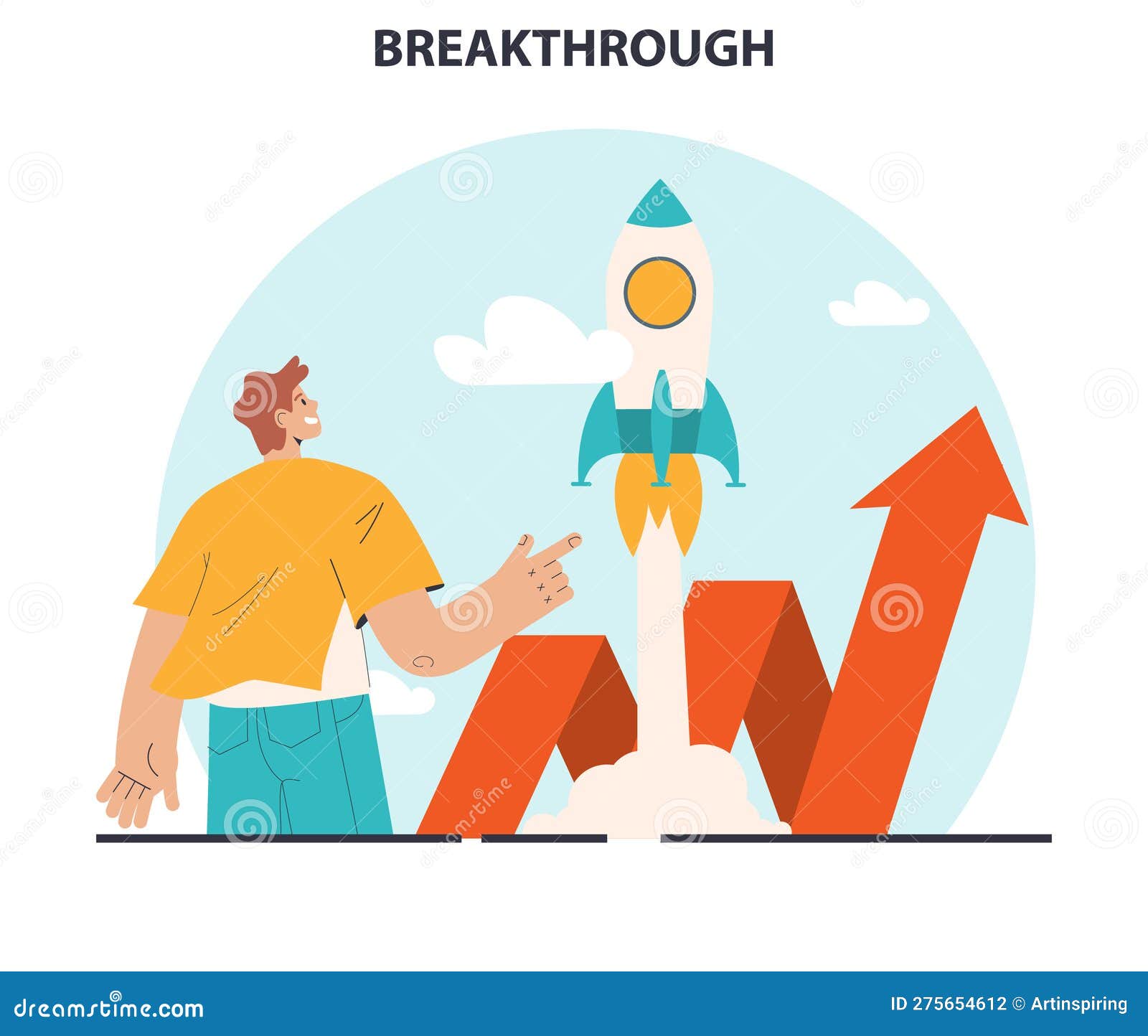 Breakthrough Concept. Courage and Motivation To Break the Obstacle ...