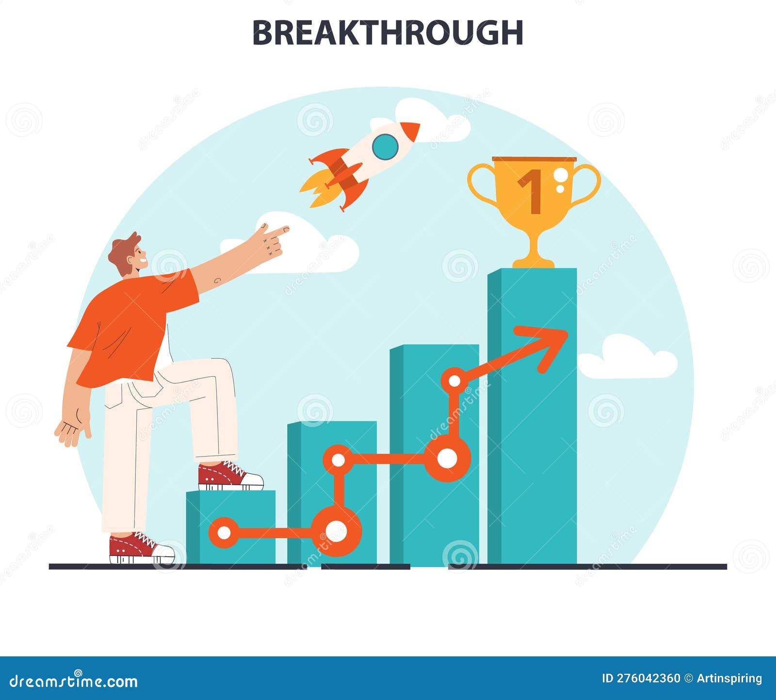 Breakthrough Concept. Courage and Motivation To Break the Obstacle ...