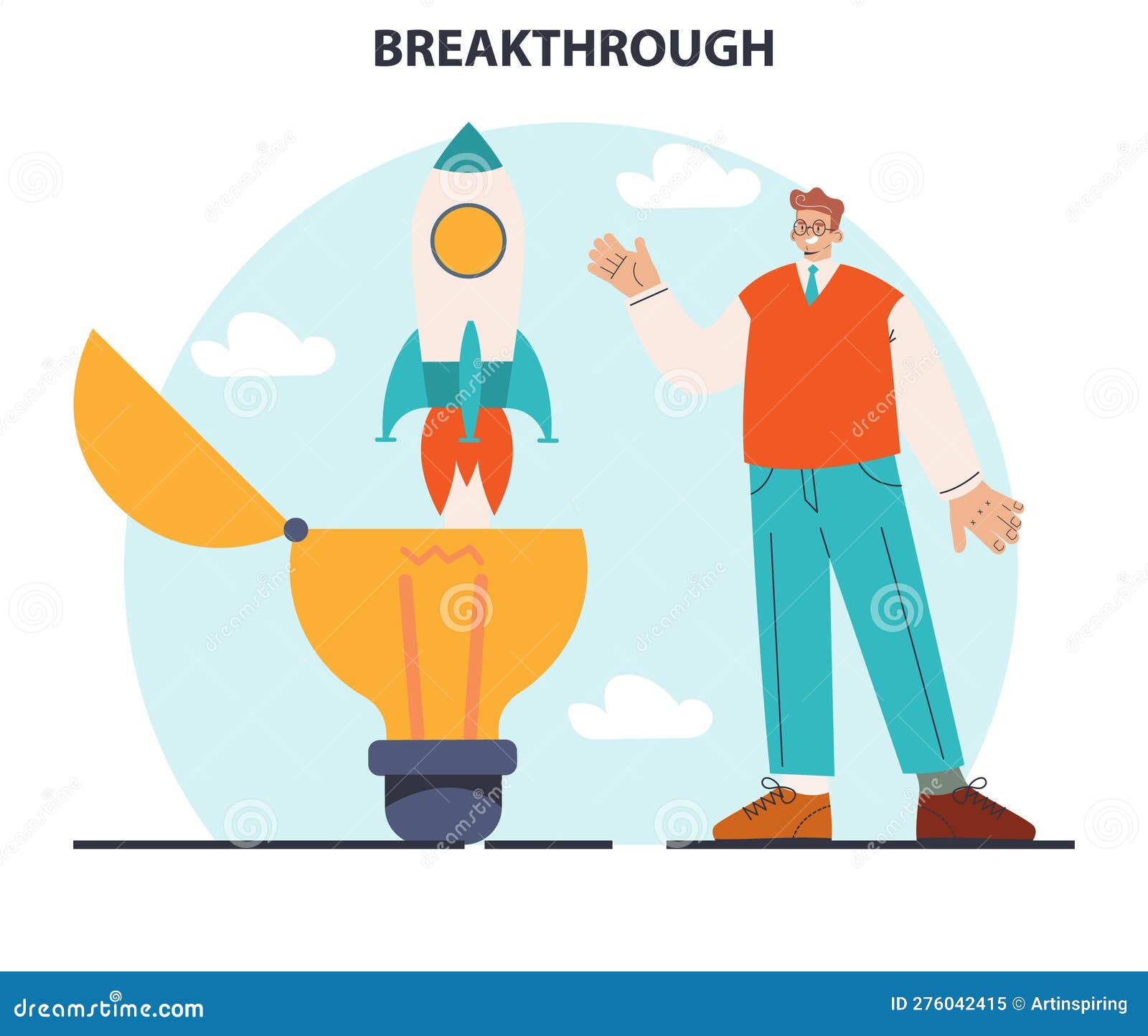 Breakthrough Concept. Courage and Motivation To Break the Obstacle ...