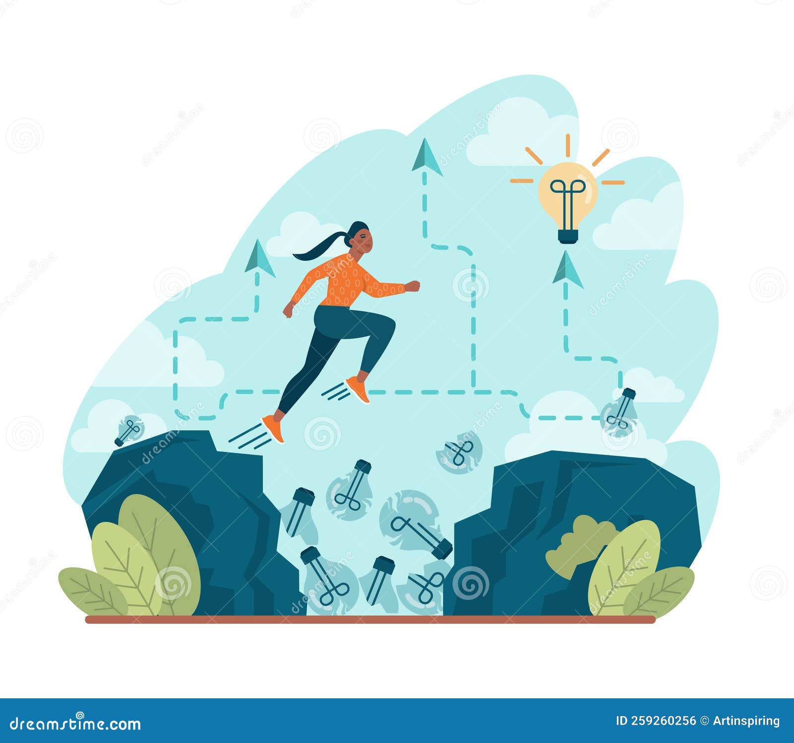 Breakthrough Concept. Courage and Motivation To Break the Obstacle ...