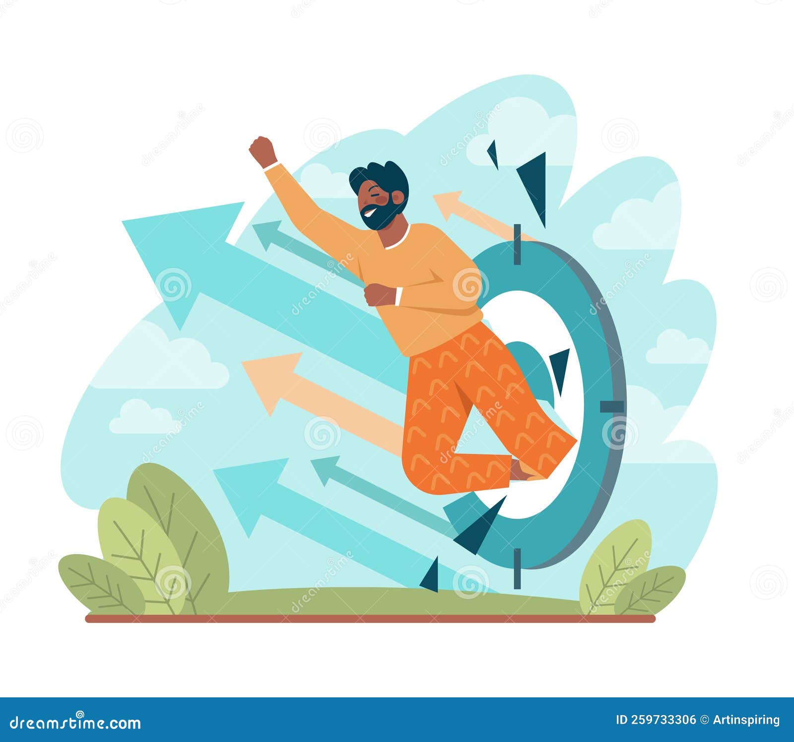 Breakthrough Concept. Courage and Motivation To Break the Obstacle ...