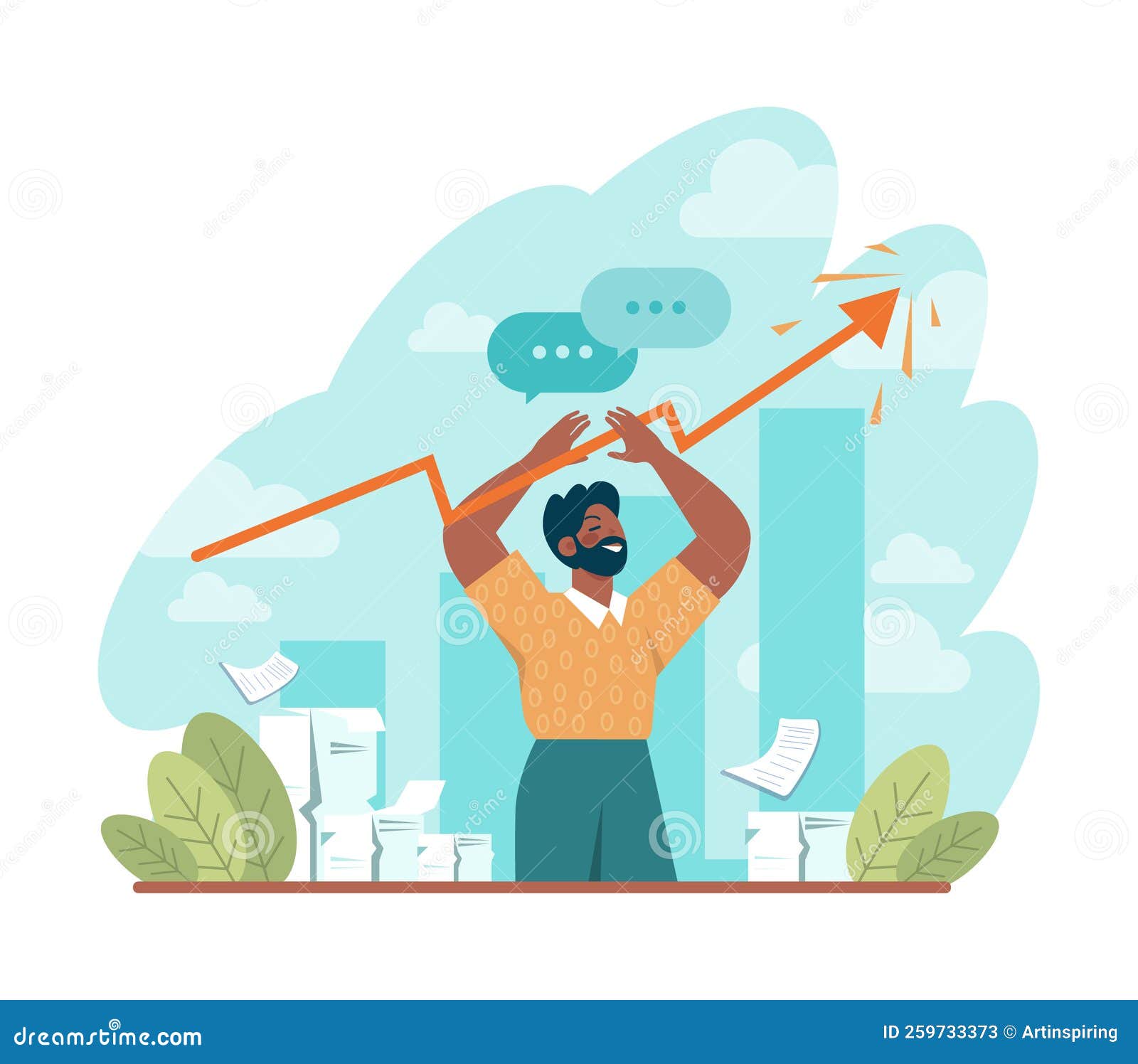 Breakthrough Concept. Courage and Motivation To Break the Obstacle ...