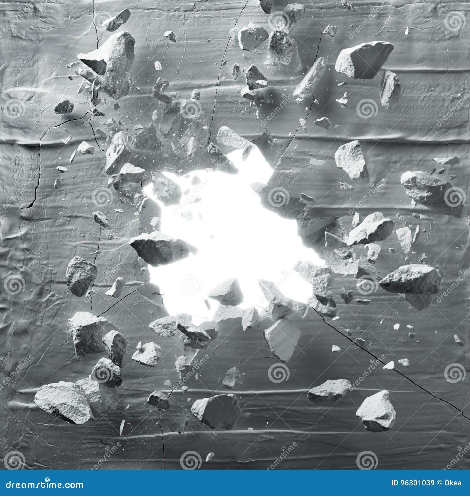 Breakthrough stock image. Image of destroy, impact, explosion - 96301039