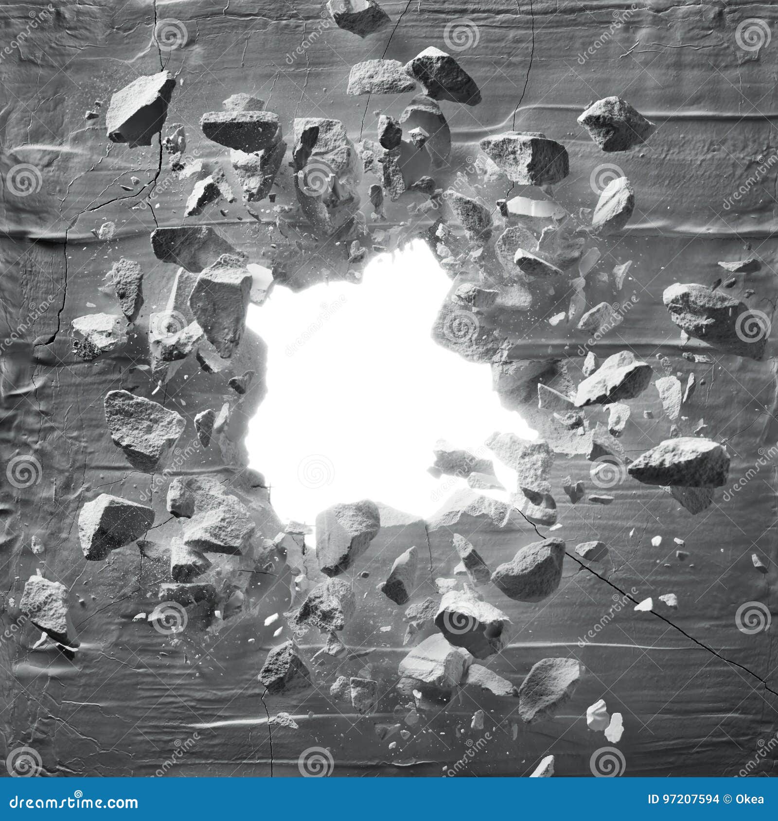 Breakthrough stock photo. Image of impact, explosion - 97207594