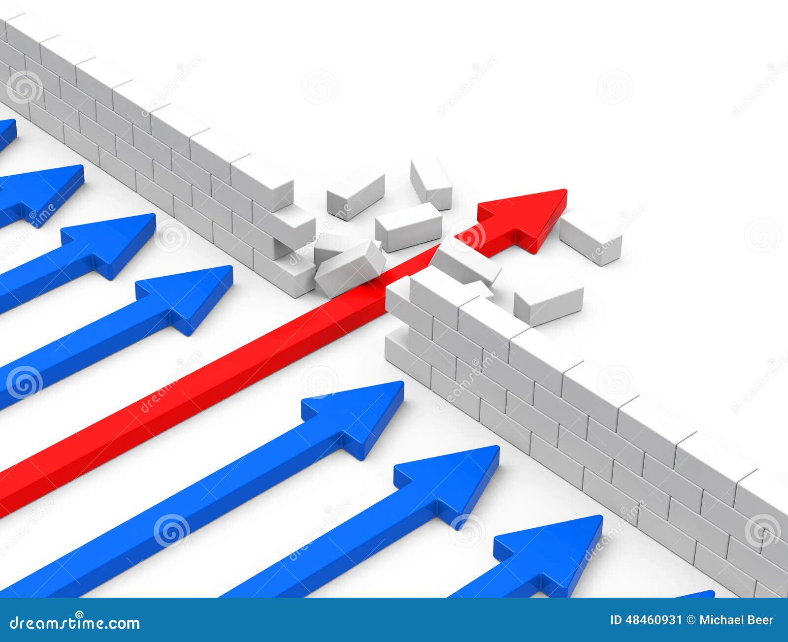 The breakthrough stock illustration. Illustration of breakthrough ...